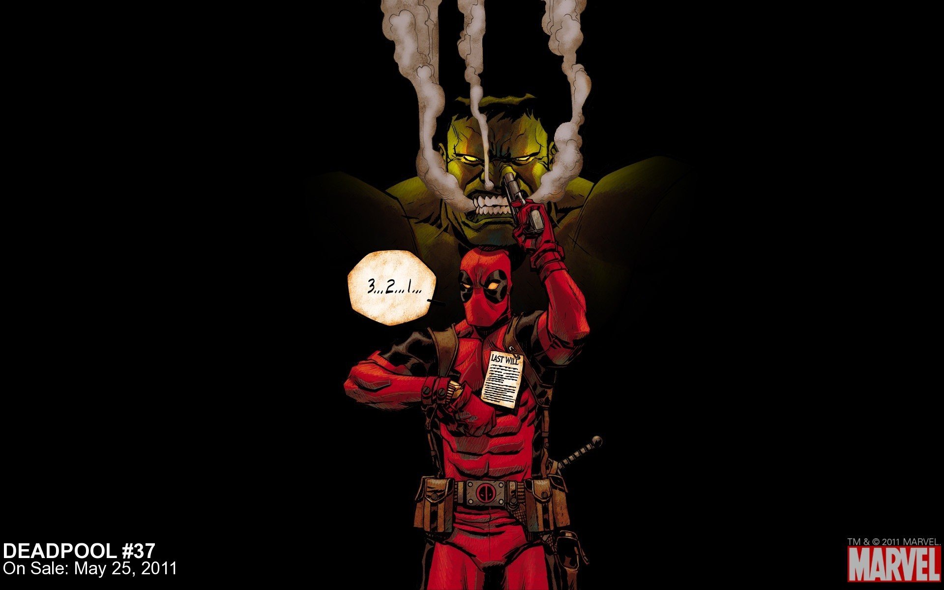 Epic HD Wallpaper of Deadpool and Hulk: Merc with a Mouth