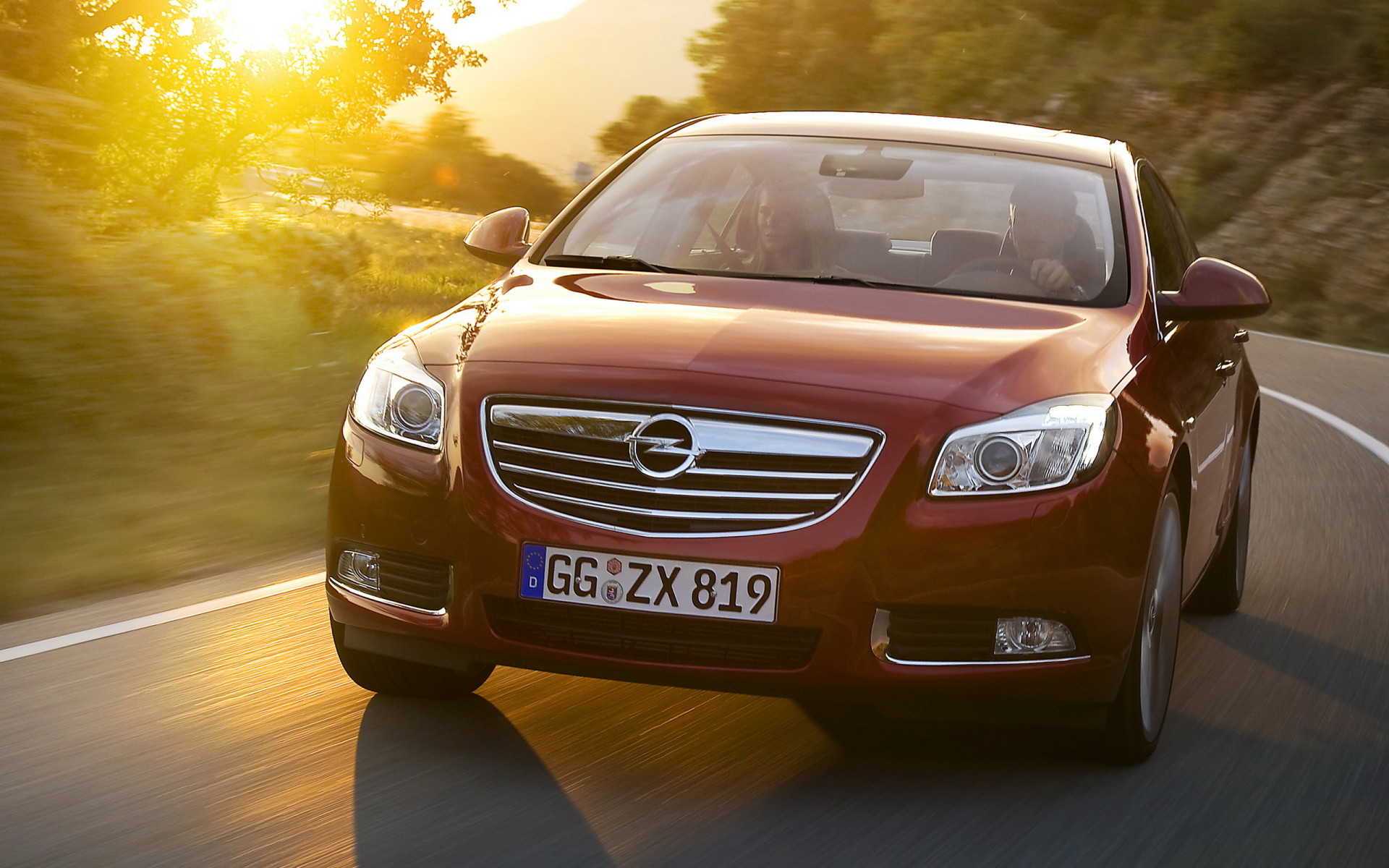 Golden Car Wallpaper Opel