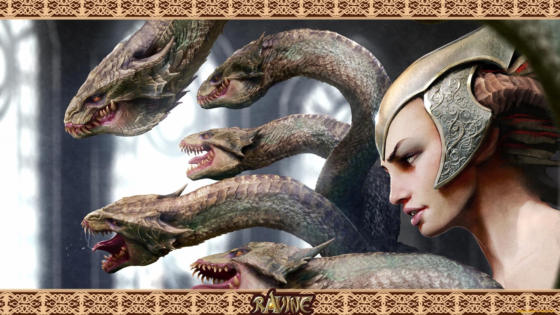 Download Helmet Snake Video Game Fantasy Creature HD Wallpaper by ...