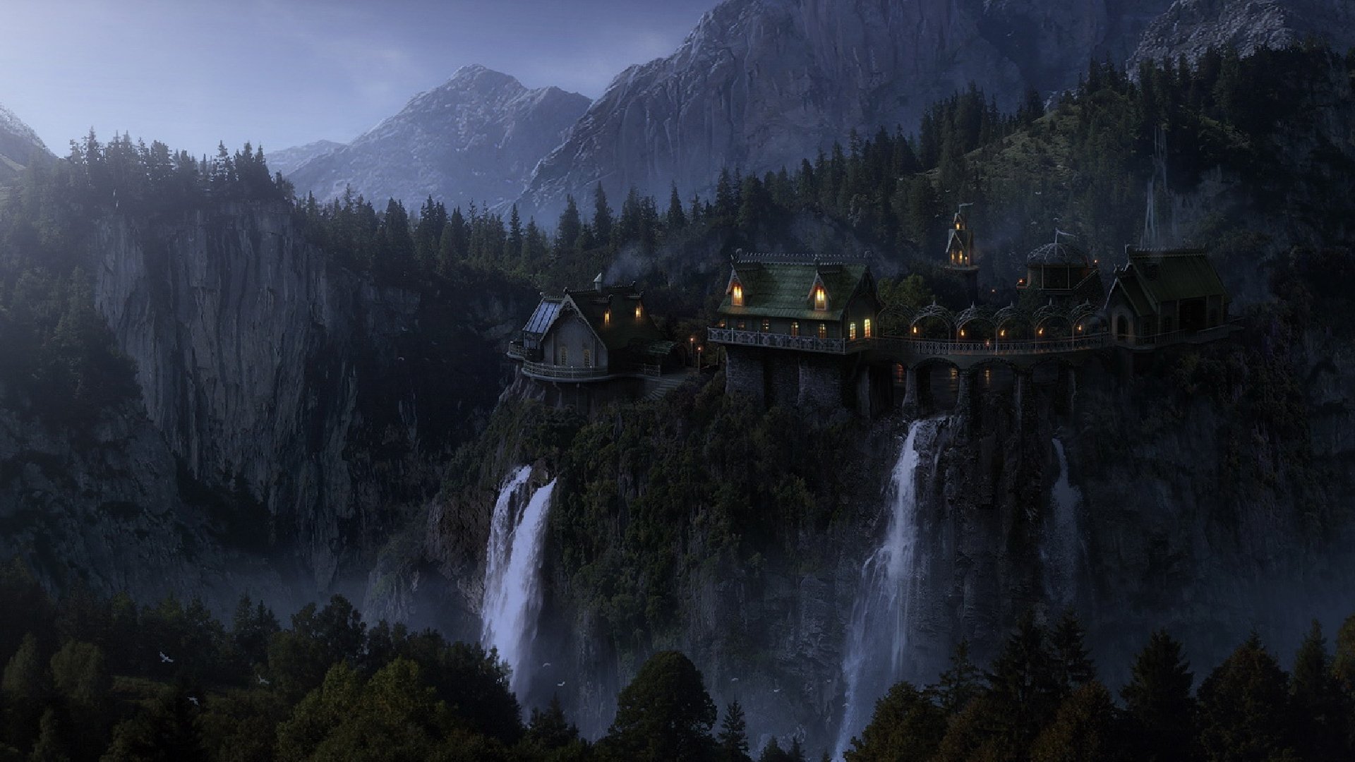 Enchanting Fantasy Landscape HD Wallpaper | 1920x1080 | Wallpaper Abyss