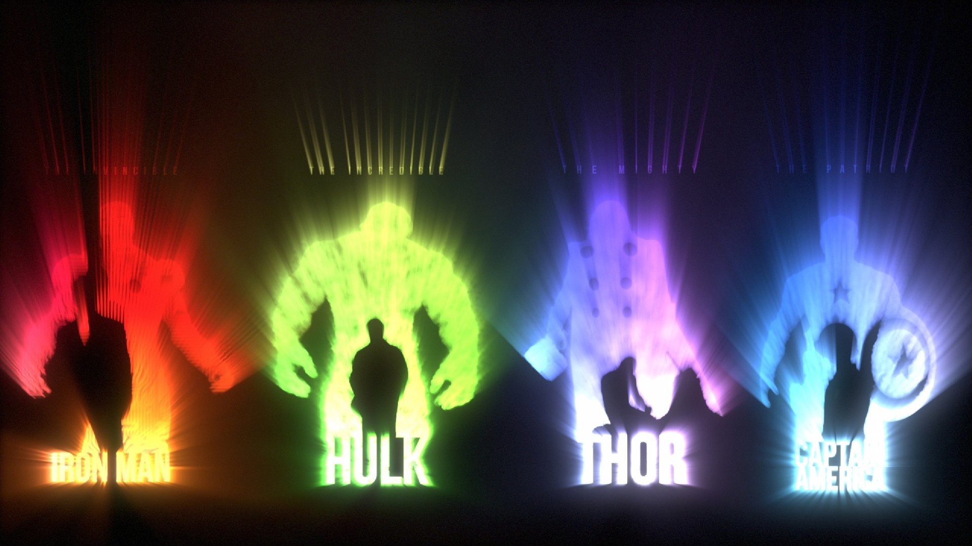 Epic Avengers: Captain America, Thor, Hulk & Iron Man HD Wallpaper