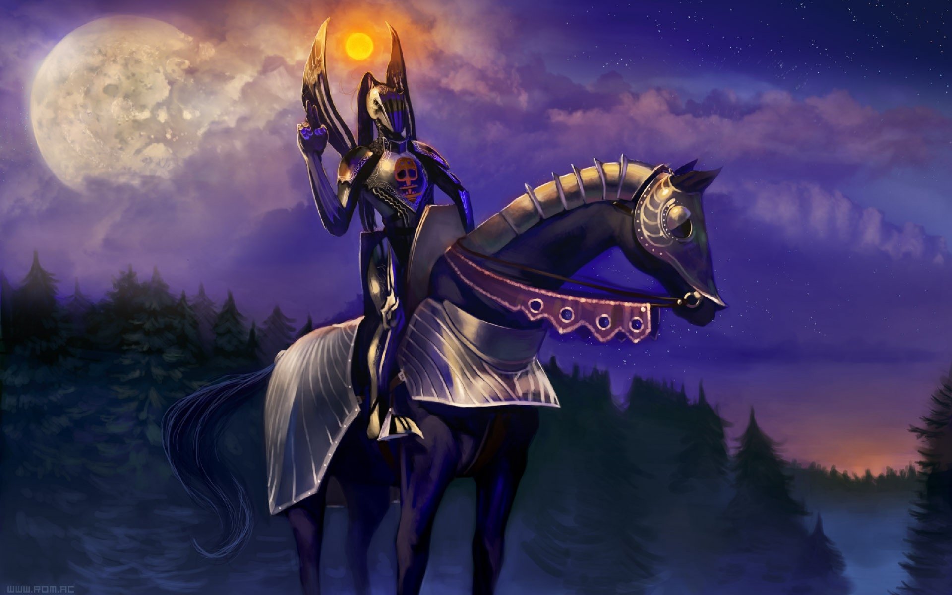 Moonlit Sentinel — 2K Fantasy Knight Wallpaper | 2560x1600 | Wallpaper ...