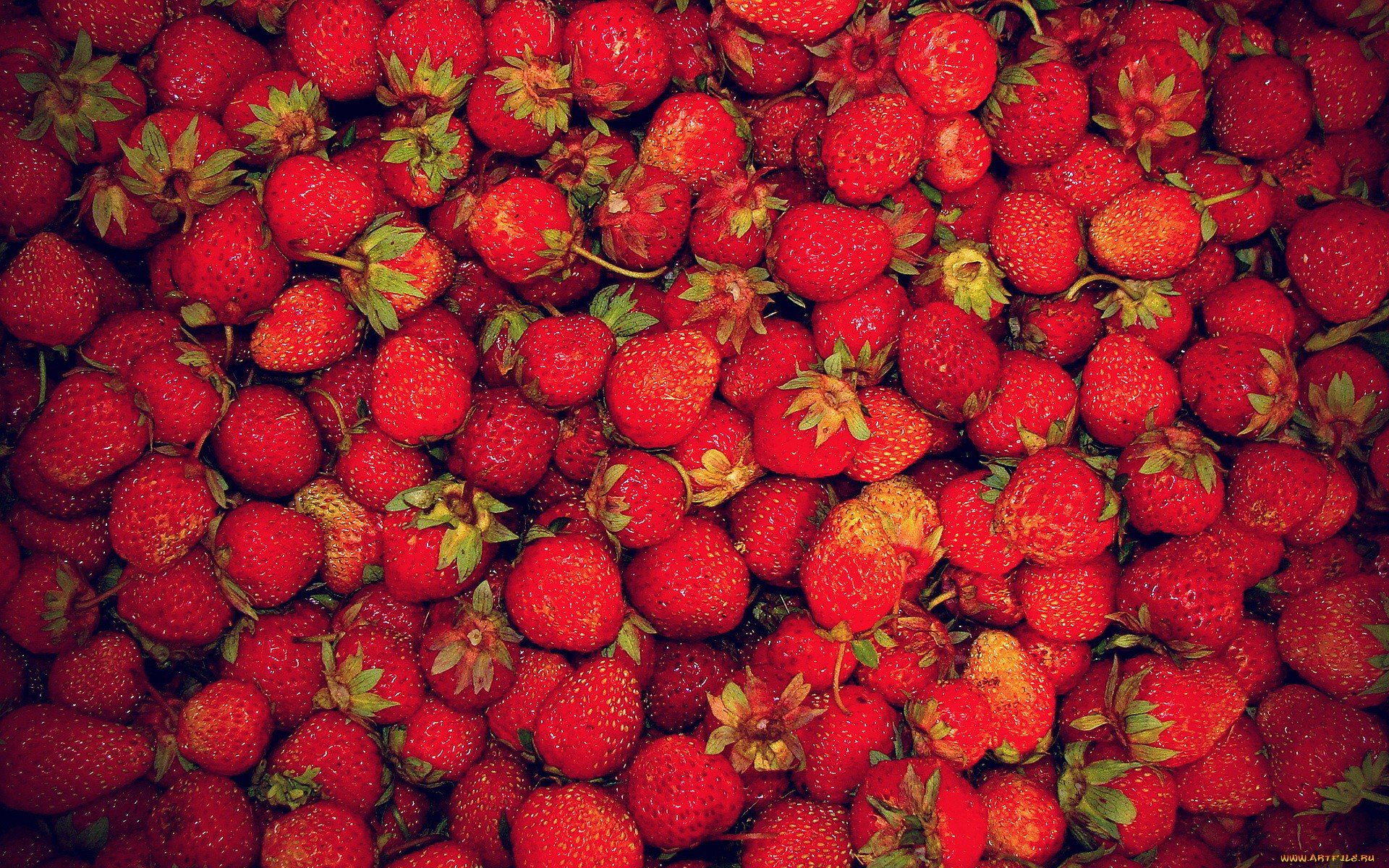 Vibrant Strawberries HD Wallpaper: Fresh & Juicy Delight
