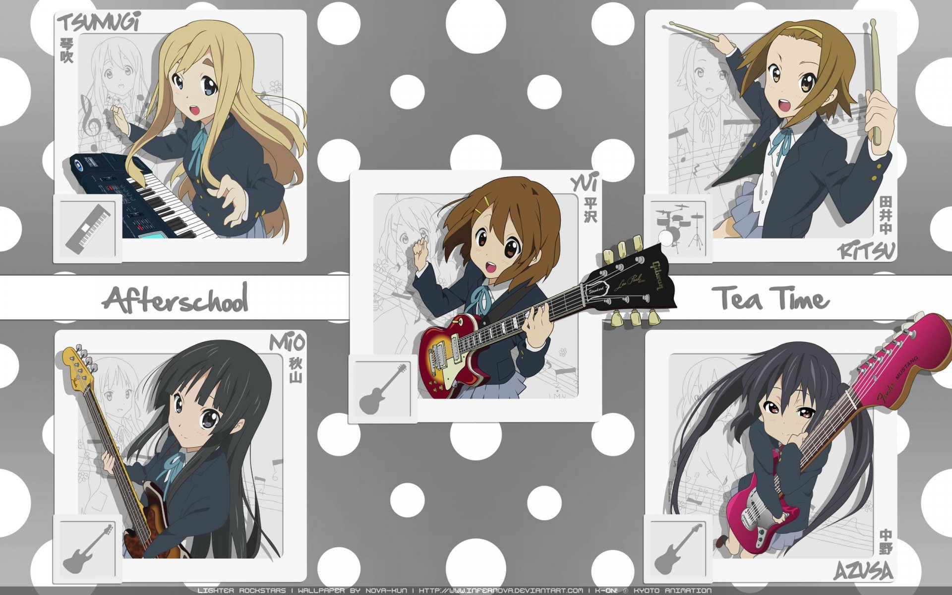 K-ON! Band Vibes: HD Anime Wallpaper for Afterschool Tea Time Fans