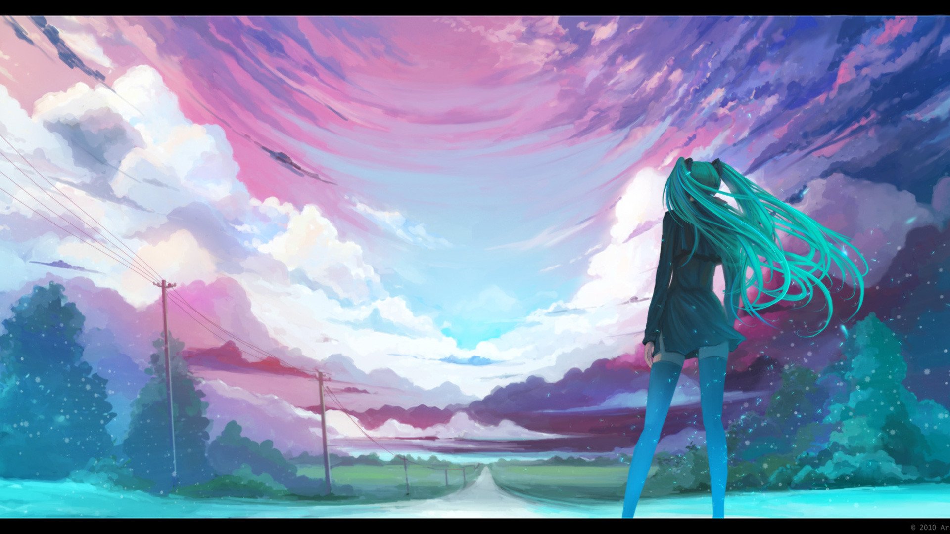 HD Wallpaper of Hatsune Miku: A Celestial Anime Adventure by ArseniXC