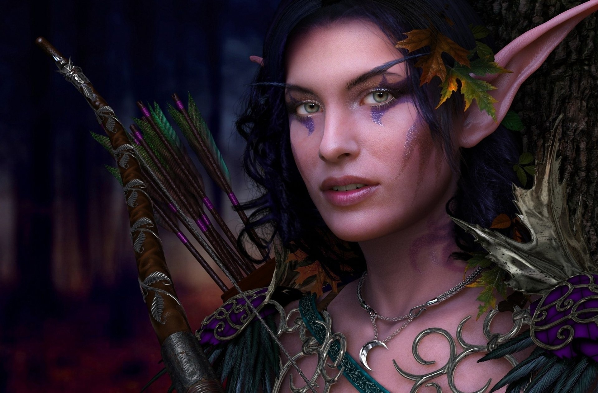 Enchanted Elf: A Stunning HD Fantasy Wallpaper