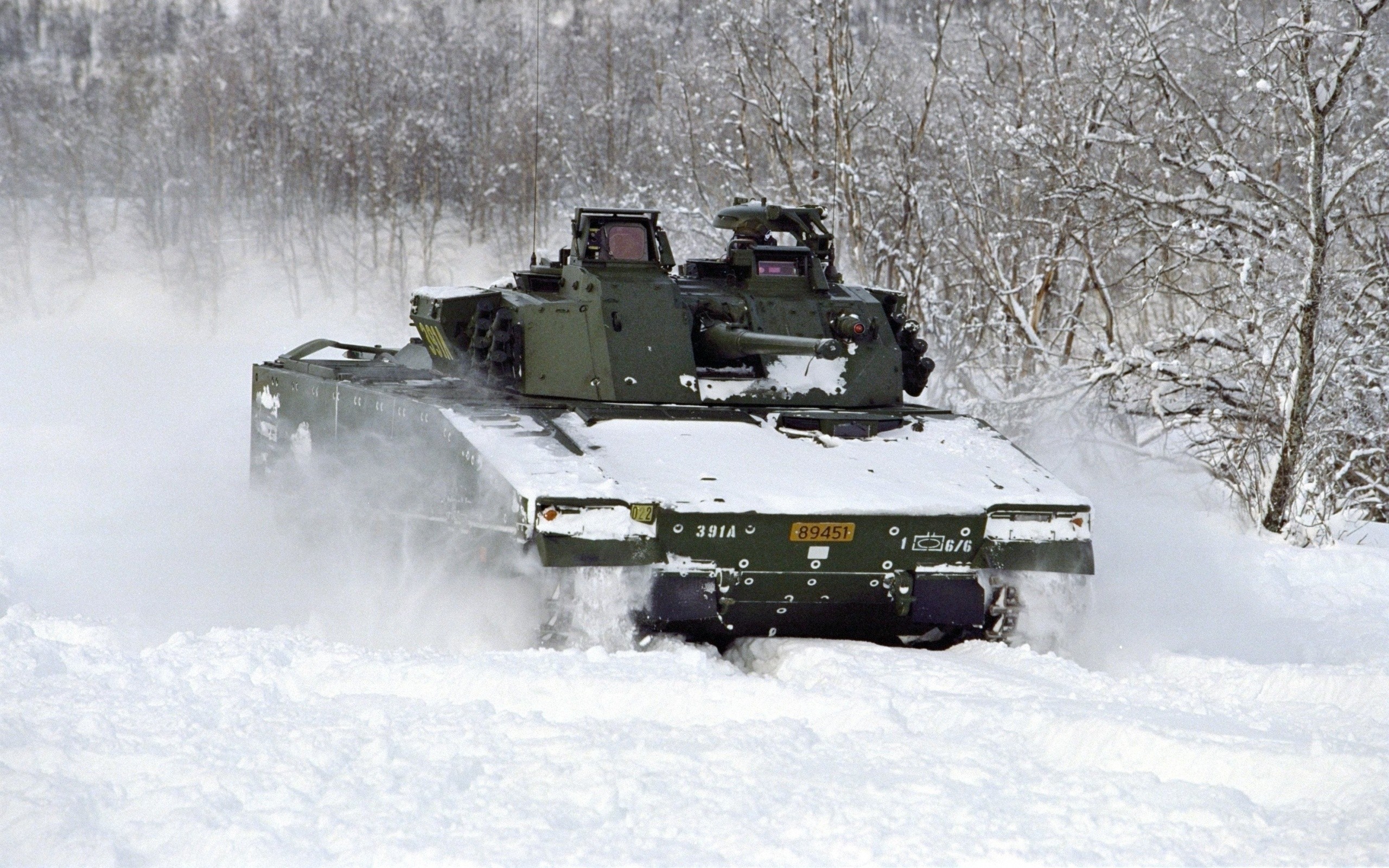 HD Military Tank in Action: Power Through the Snow