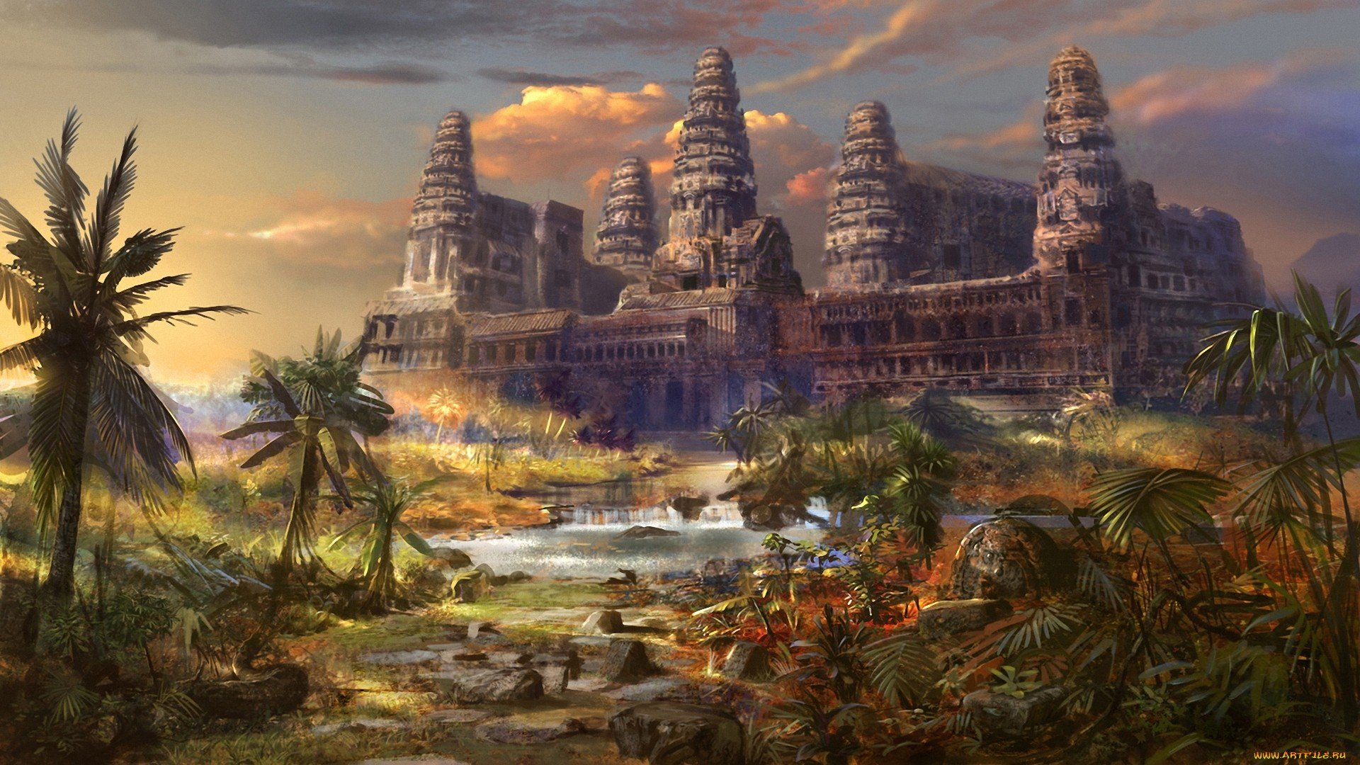 Enchanted Ruins: A Fantasy Realm in HD Splendor by suhwan bae