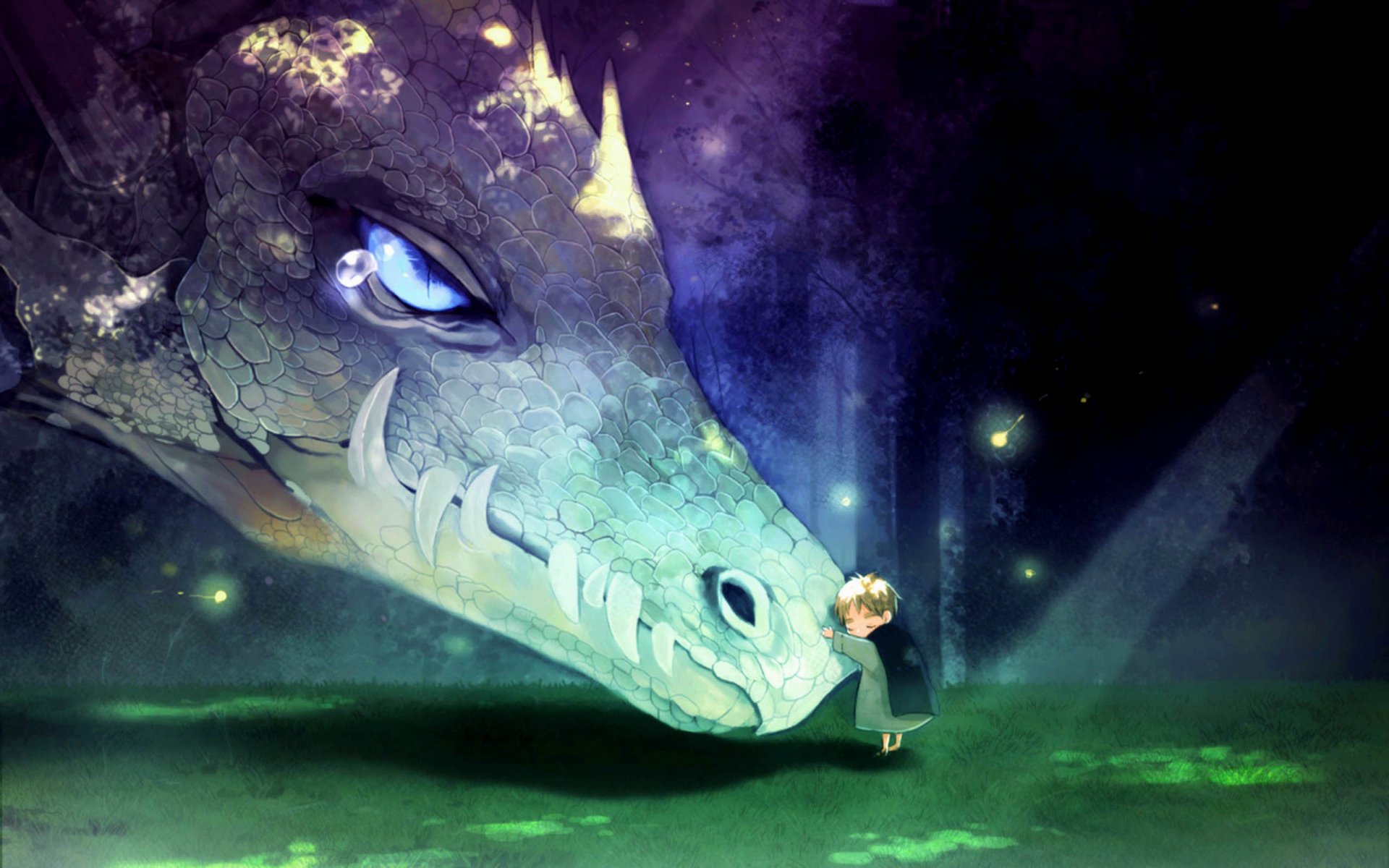 Enchanted Dragon Encounter - Fantasy HD Wallpaper