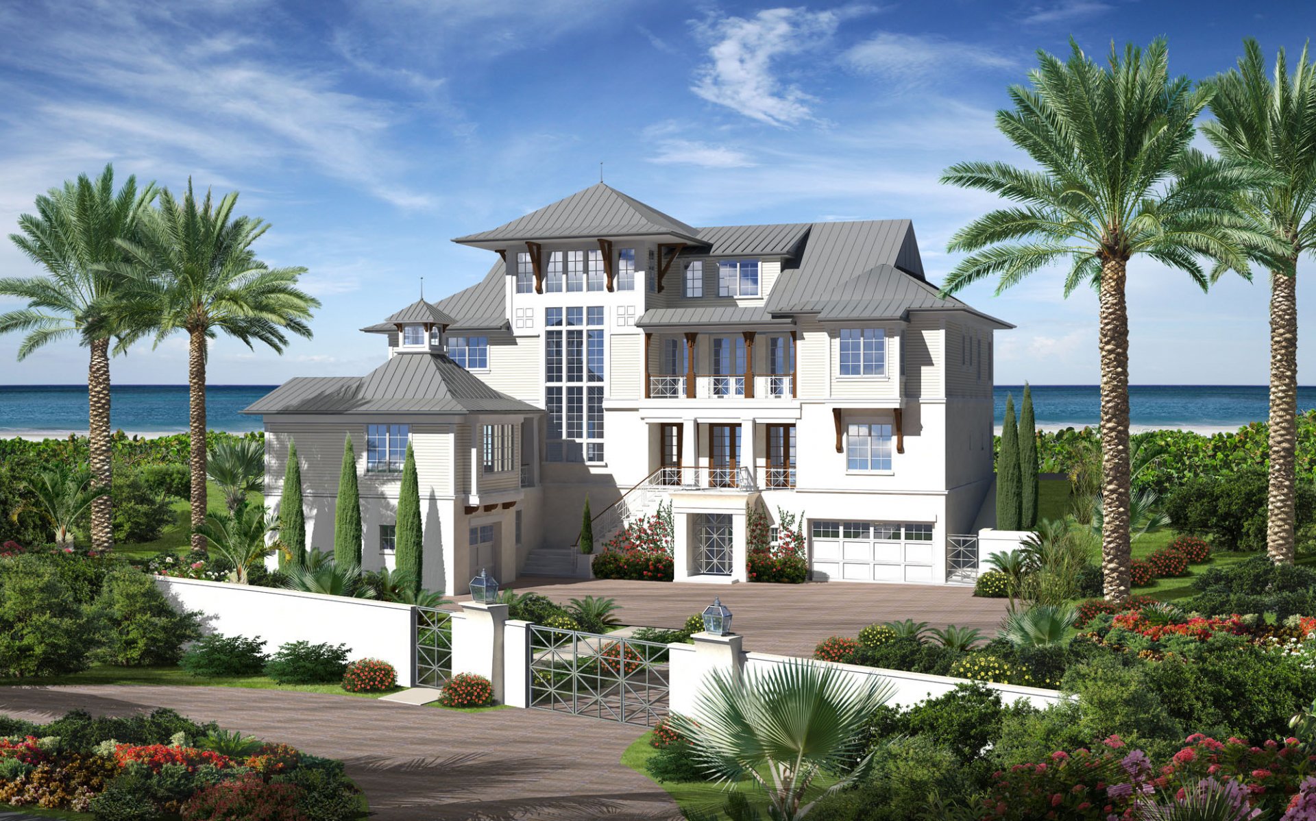 Stunning HD Wallpaper of a Man-Made House by the Coast