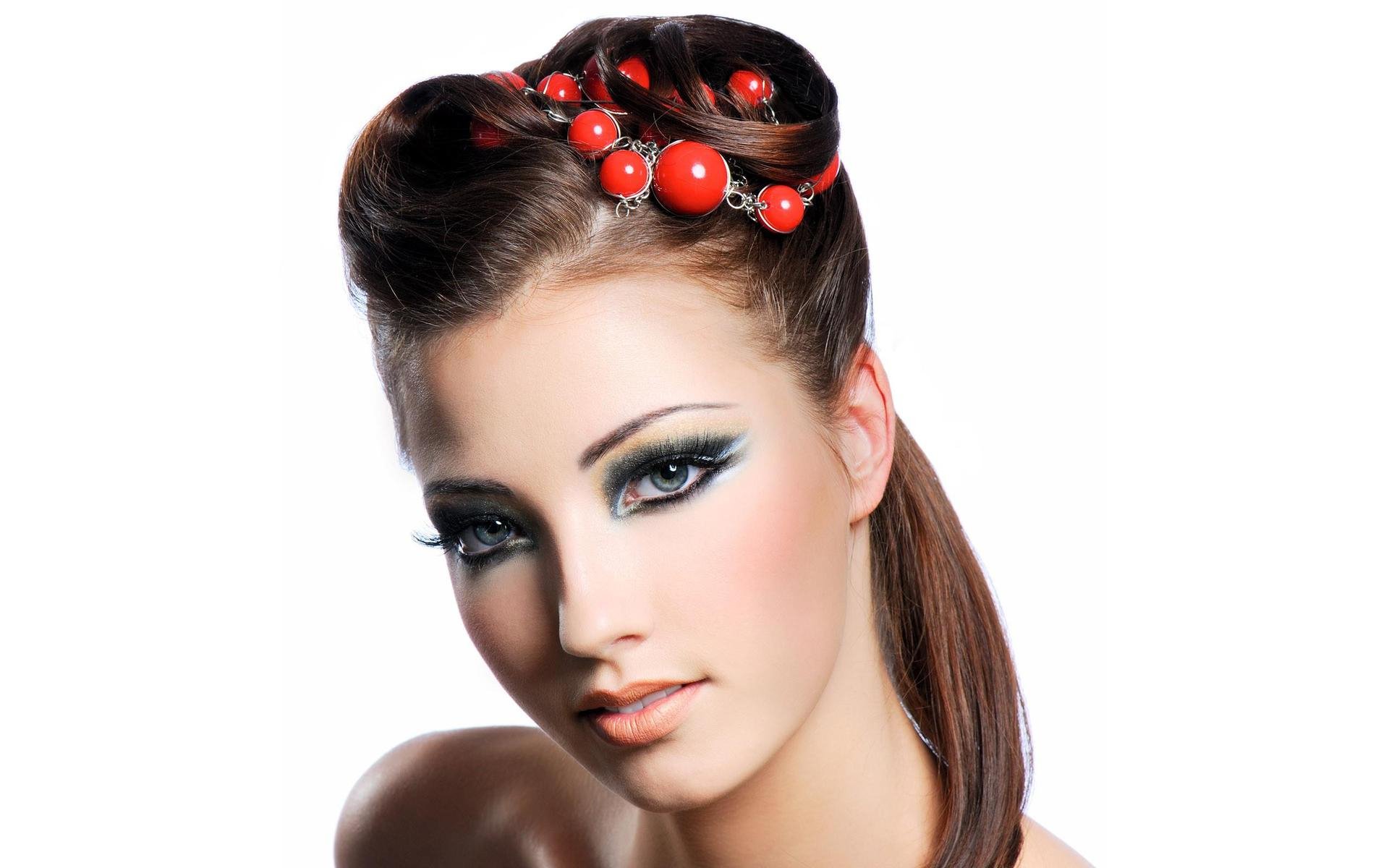 Elegant Woman's Face – Stunning HD Portrait Wallpaper