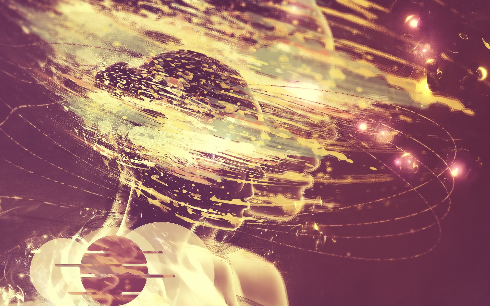 Celestial Muse: Artistic Human in HD Cosmic Flow