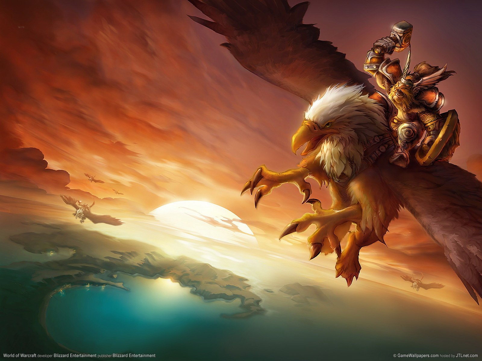 Epic World of Warcraft HD Wallpaper: Soaring Into Azeroth’s Sunset ...