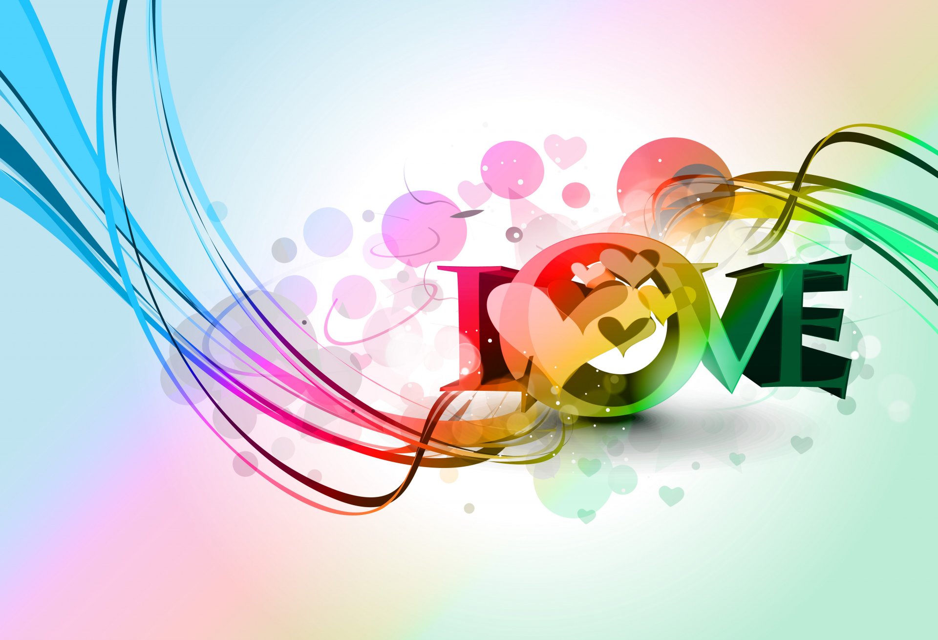 4K Artistic Love Vibes: A Colorful Expression of Heartfelt Emotion ...