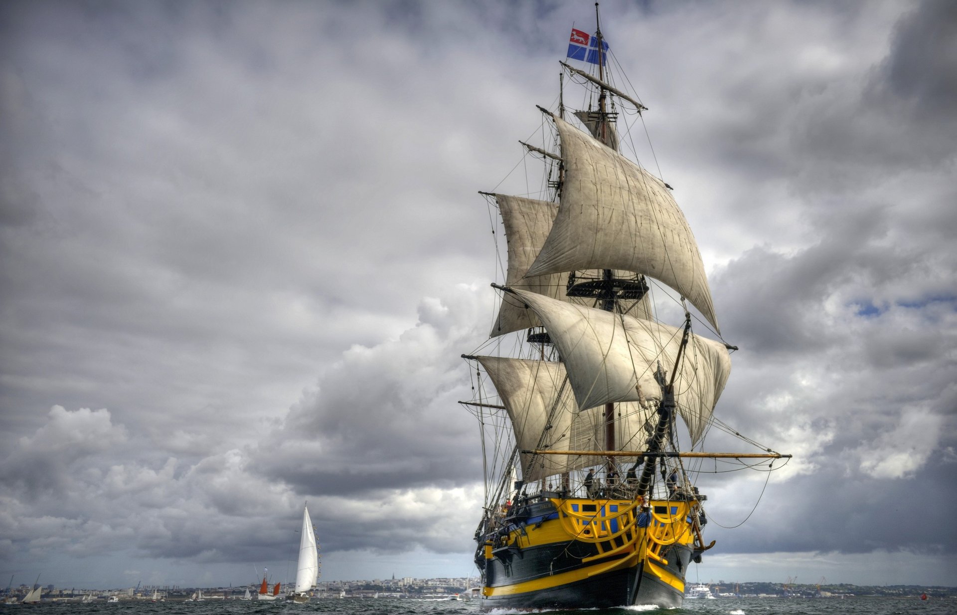 Majestic Sailboat Adventure - HD Wallpaper