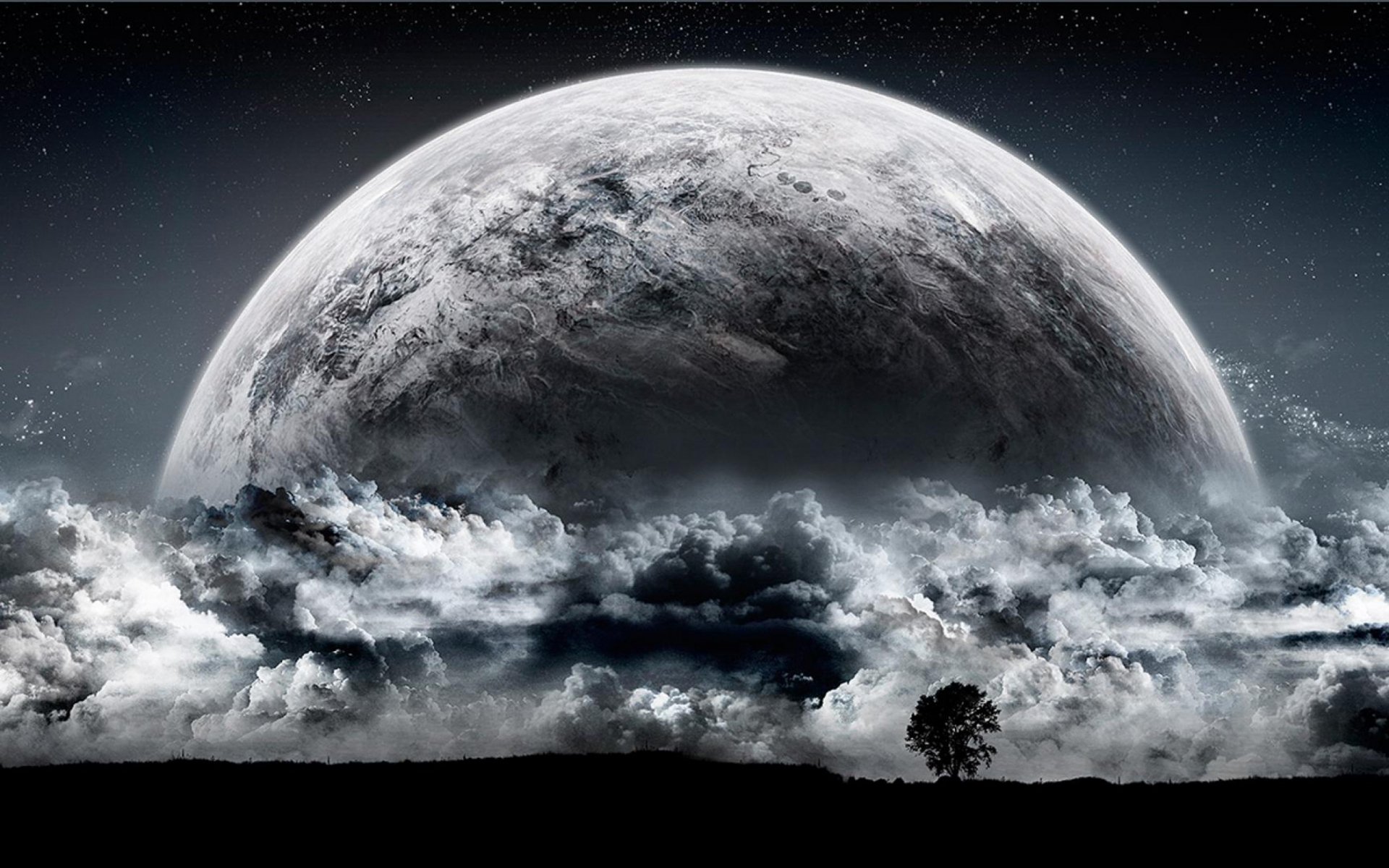 Download Sci Fi Planet Rise HD Wallpaper