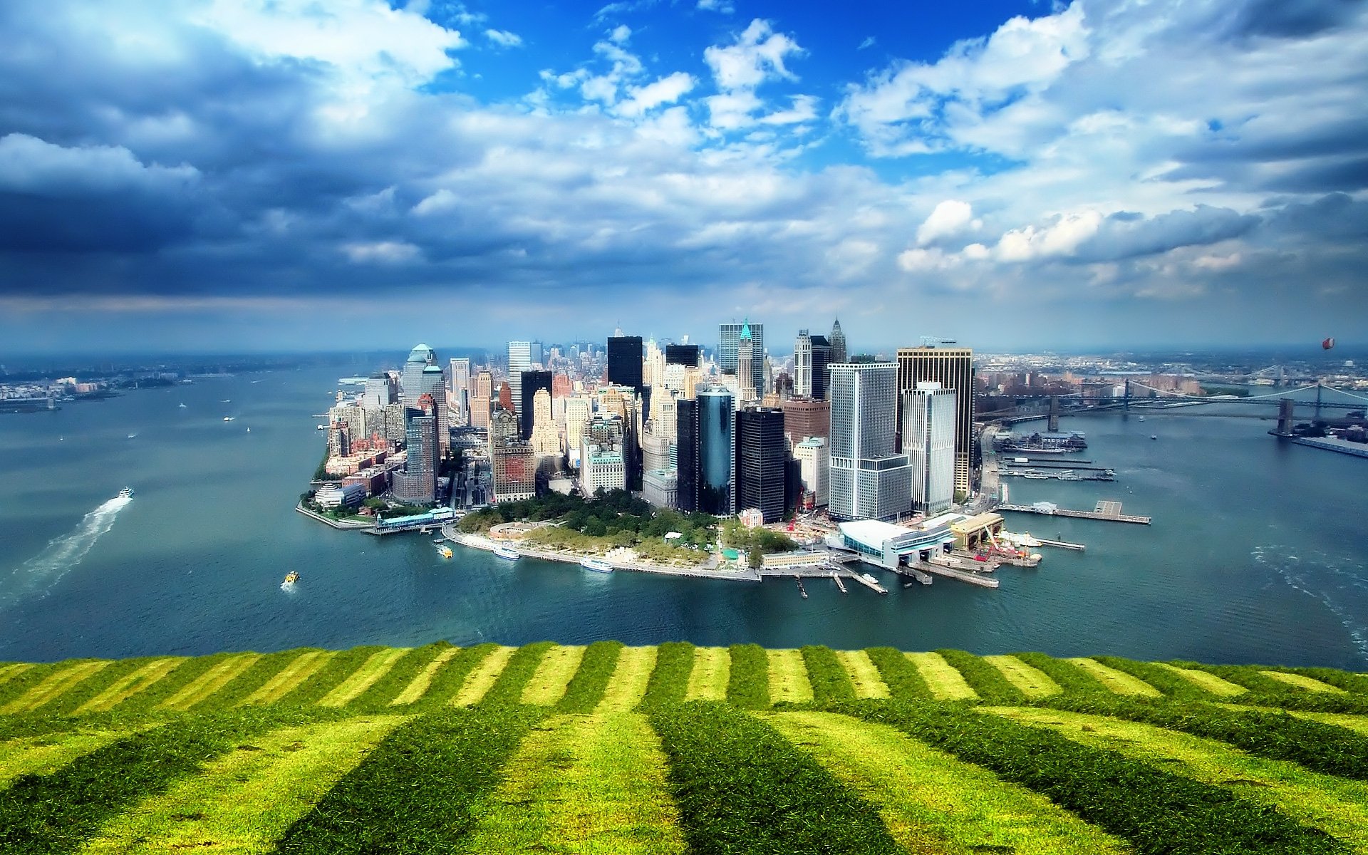 Download New York Man Made Manhattan HD Wallpaper | 1920x1200 ...