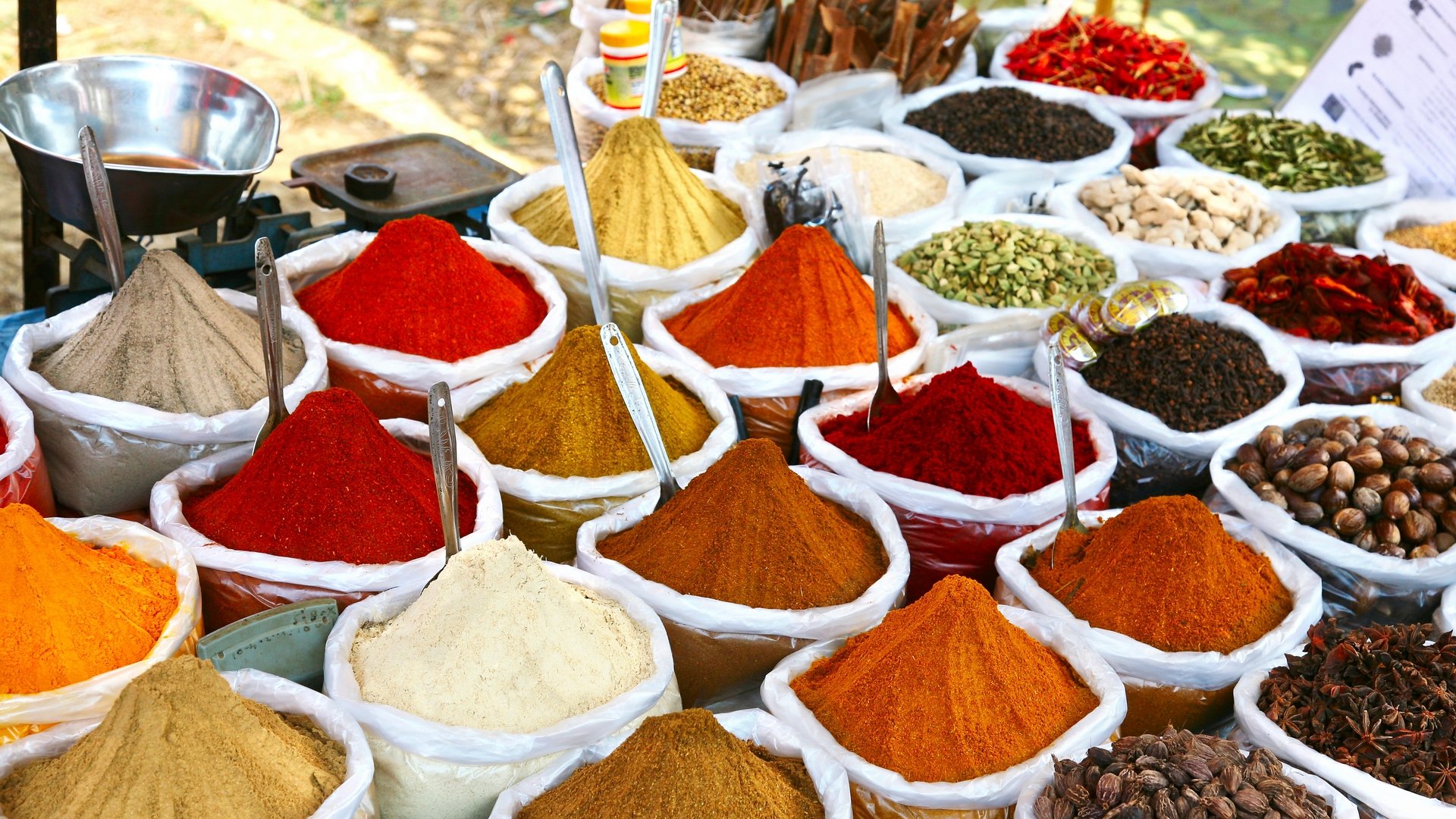Vibrant Spice Market: HD Herbs & Flavors Wall Art | 1920x1080 ...