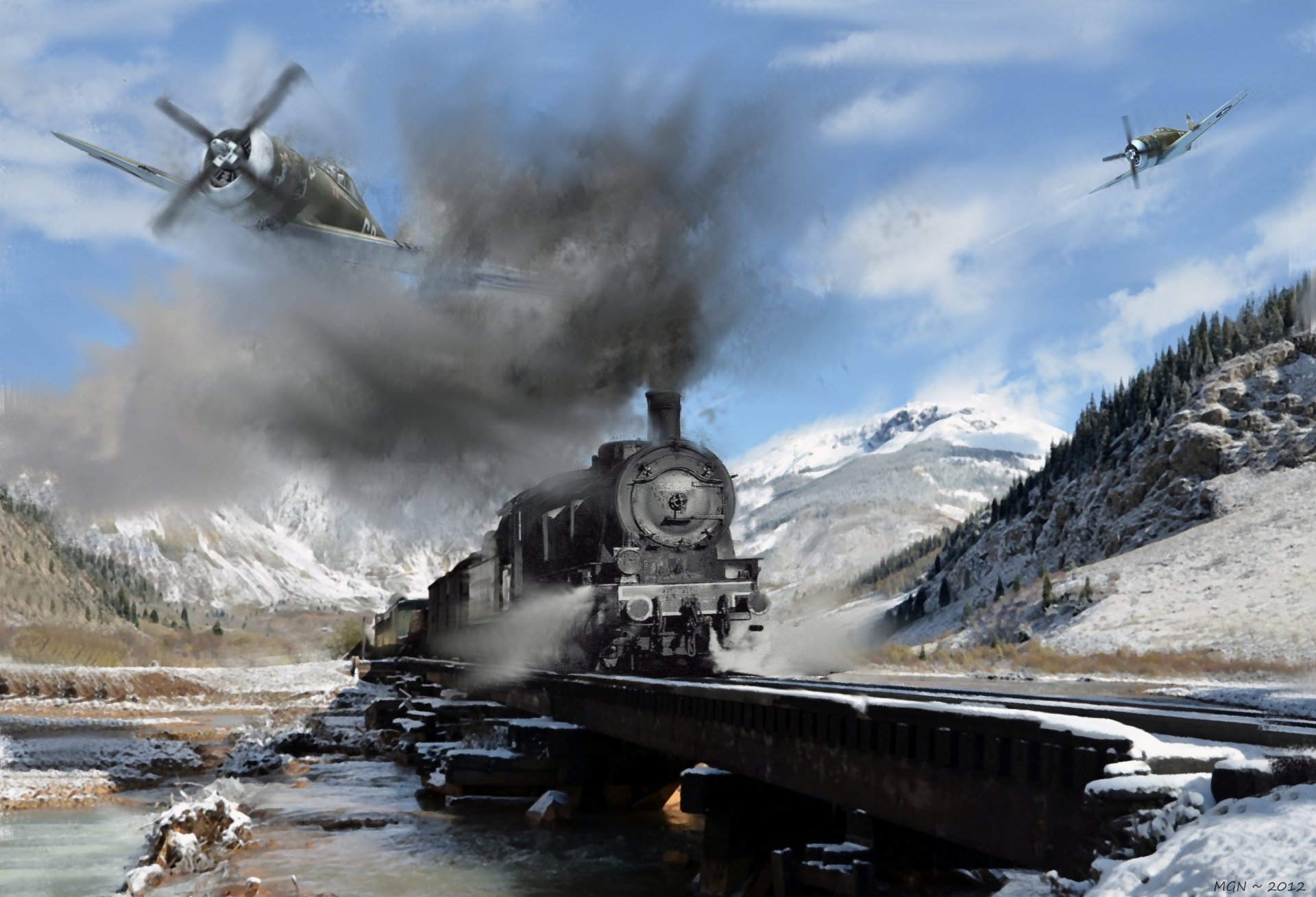 Epic Alpine Steam Run — 4K Ultra HD Train Wallpaper | 4800x3269 ...