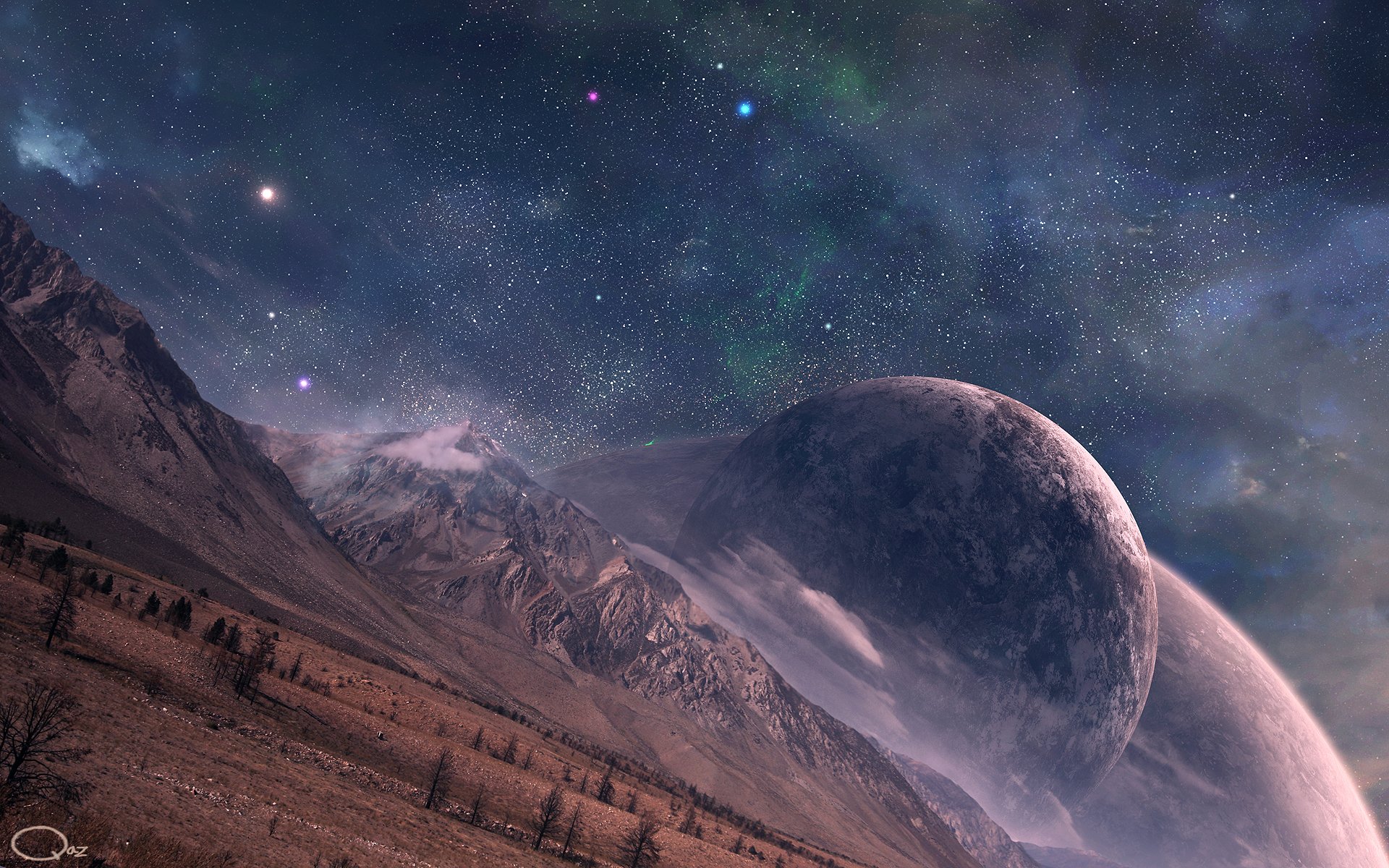 Download Sci Fi Planet Rise HD Wallpaper | 1920x1200 | Wallpaper Abyss