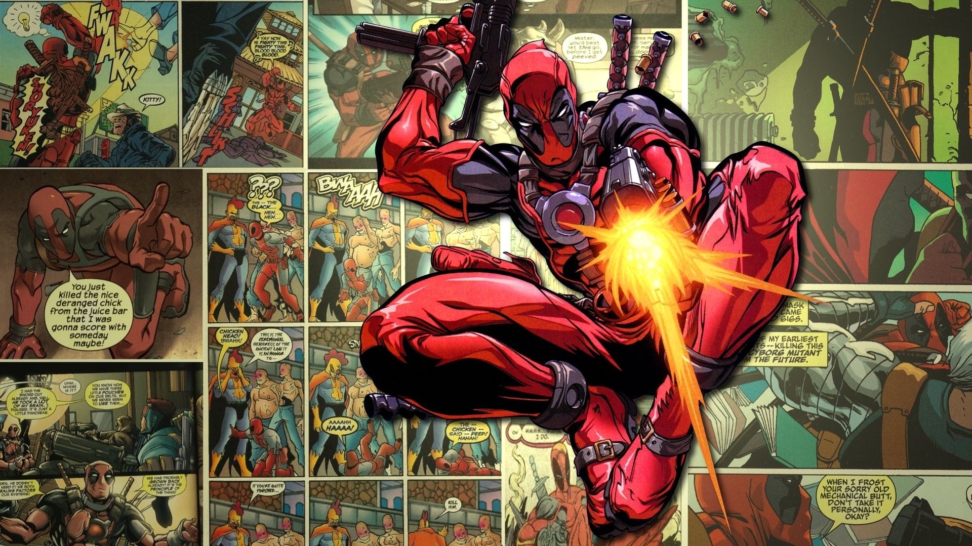 Download Merc With A Mouth Comic Deadpool Wallpaper | 1920x1079 ...