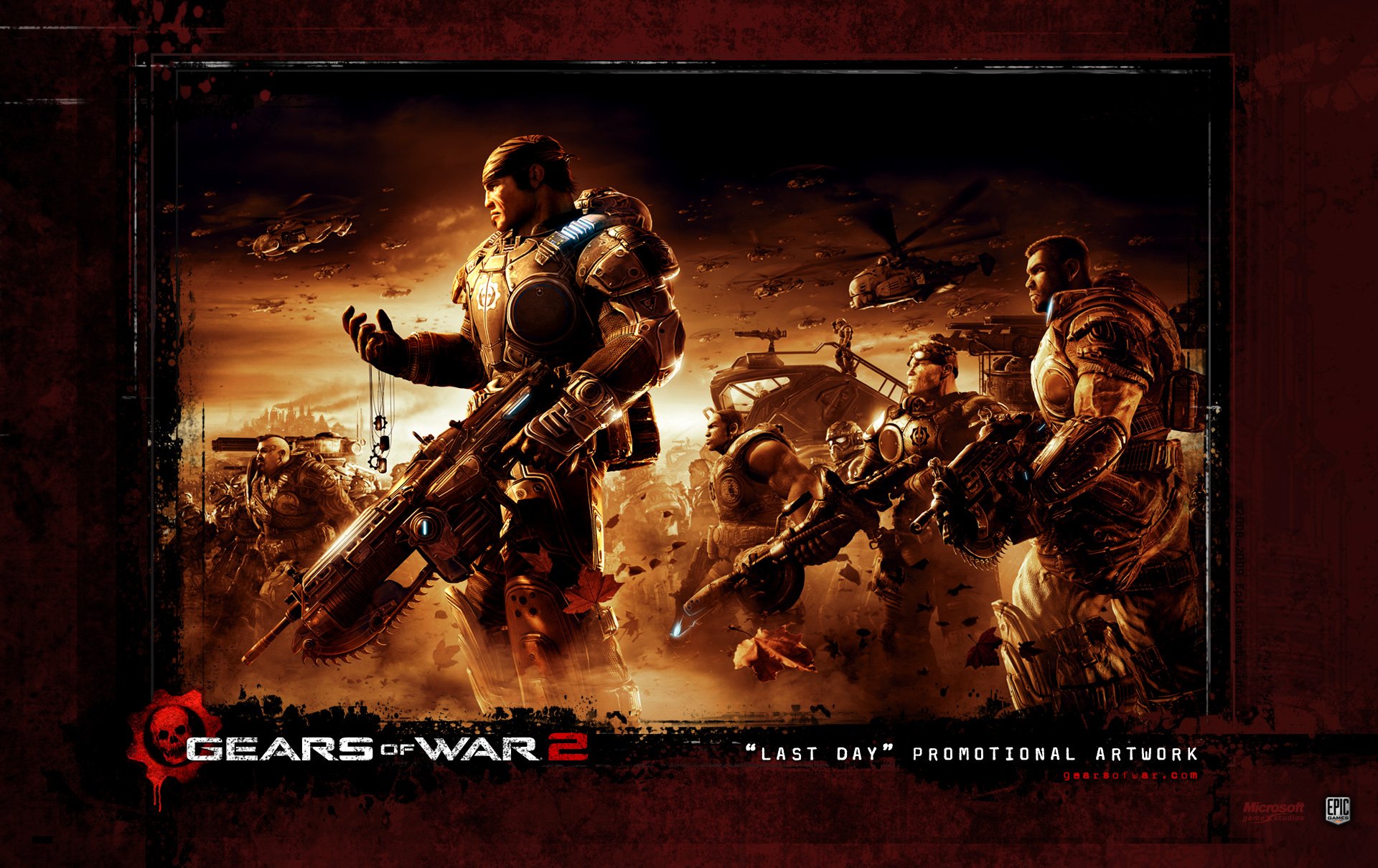 Gears of War 2 HD Wallpaper – Epic Video Game Battle Scene