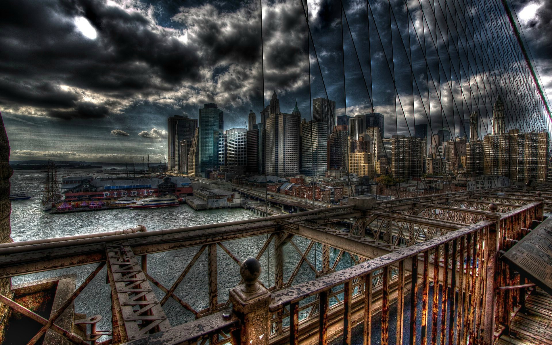 HDR Urban Skyline: Stunning Cityscape HD Photography Wallpaper