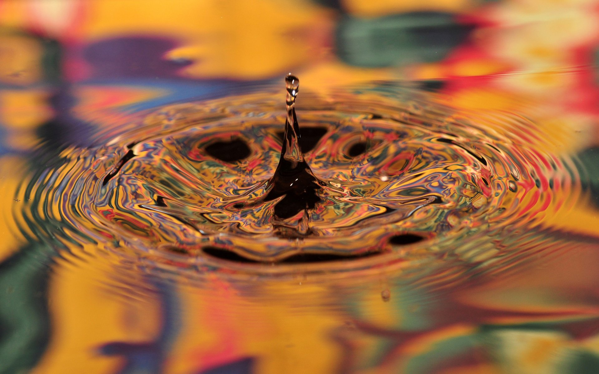 Vibrant Nature's Touch: HD Water Drop Ripple