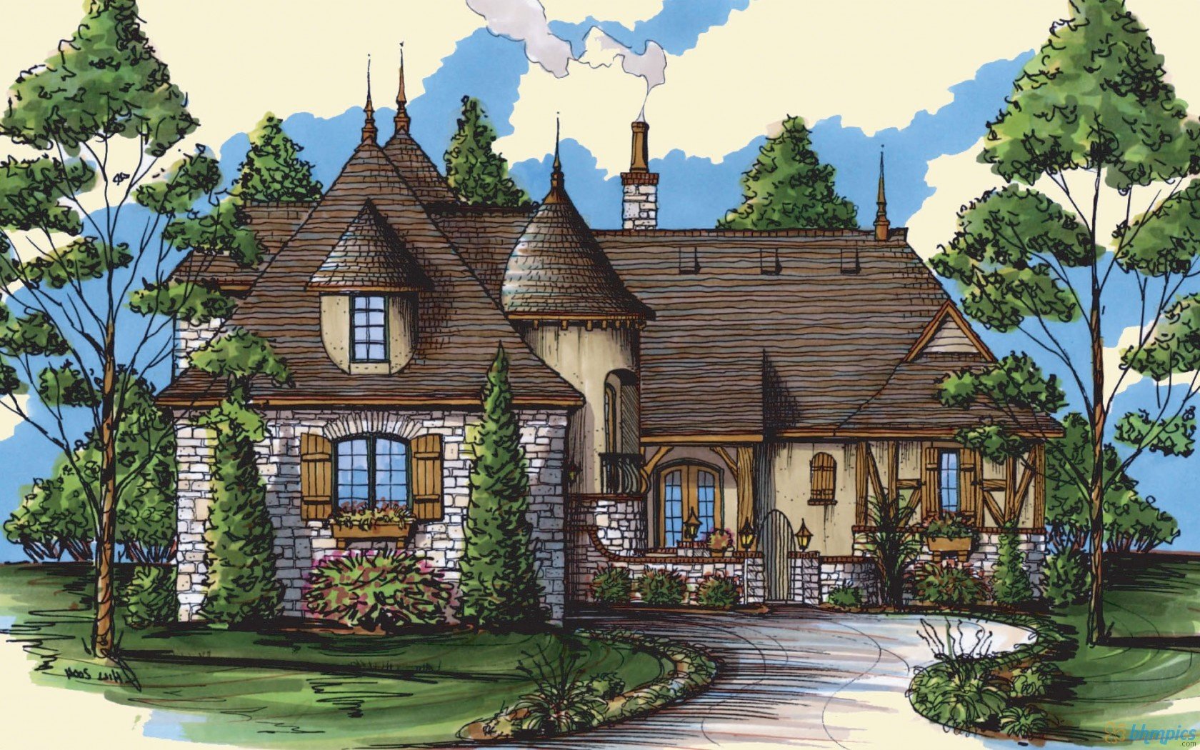 Download Artistic House Wallpaper