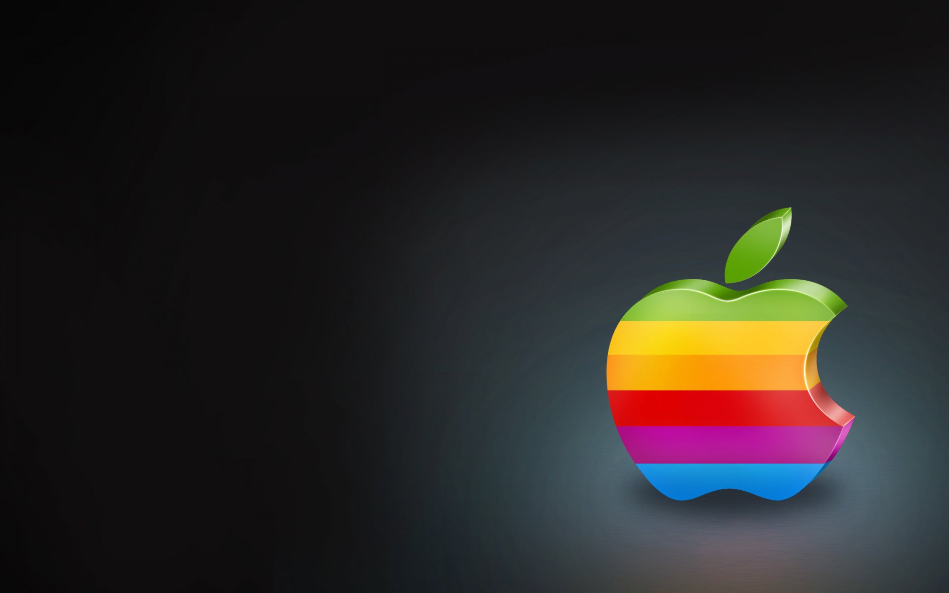 Classic Apple Tech: Vibrant Retro Logo HD Wallpaper