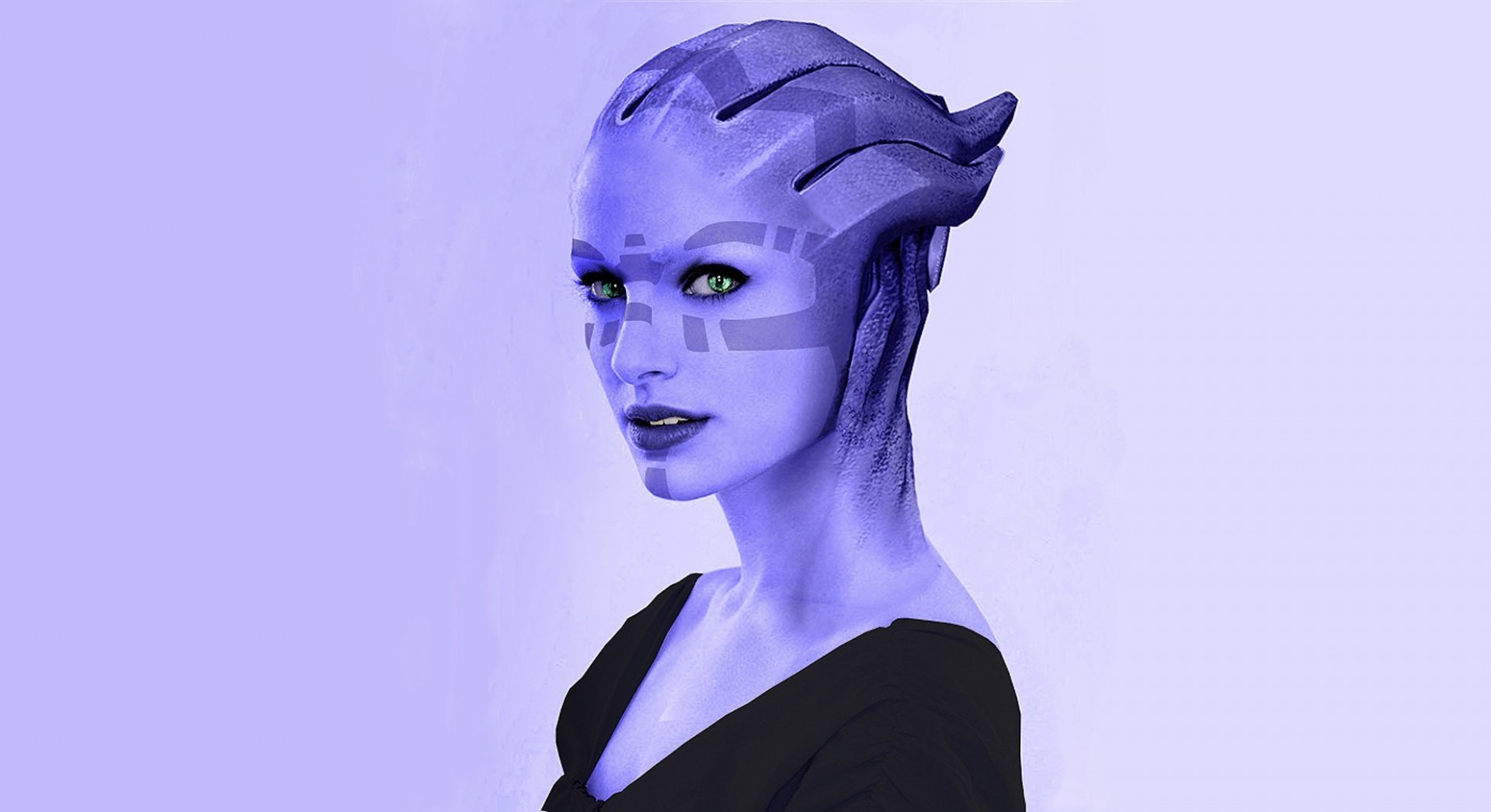 Mass Effect HD Wallpaper: Stunning Asari Portrait
