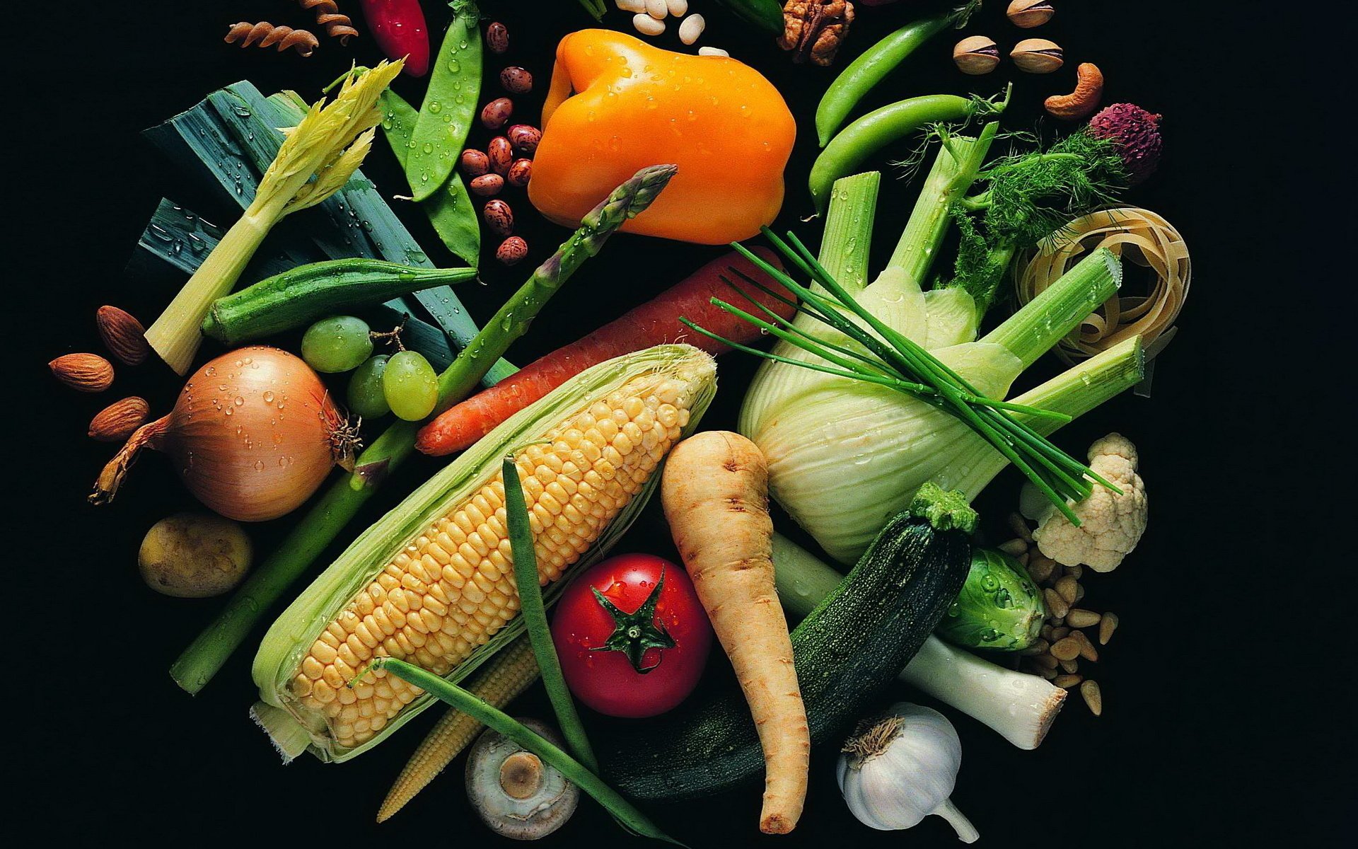 Vibrant Fresh Harvest: HD Food Still Life Wallpaper | 1920x1200 ...