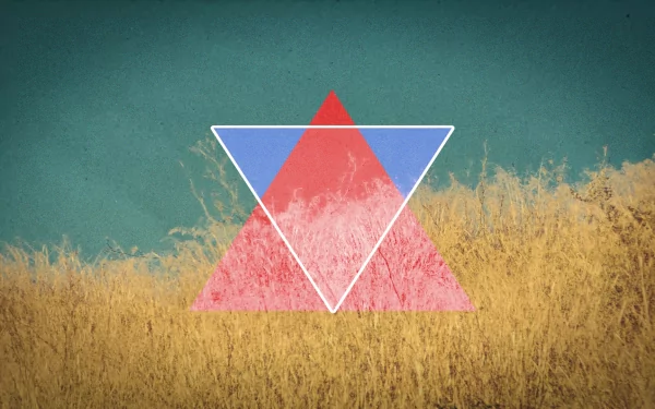 Mountain Triangle Polyscape 4K Ultra HD Glitch Wallpaper
