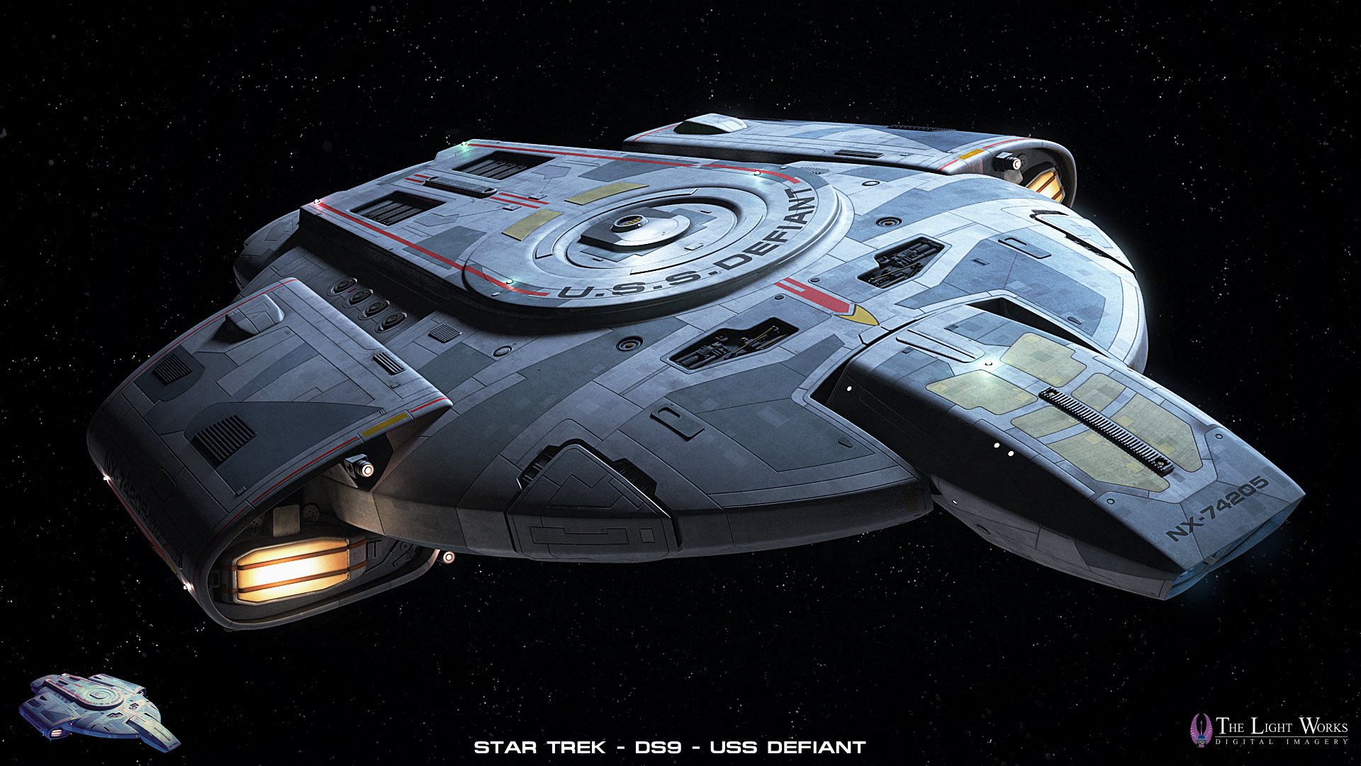 Star Trek USS Defiant HD Sci-Fi Wallpaper - Space Adventure Unleashed ...
