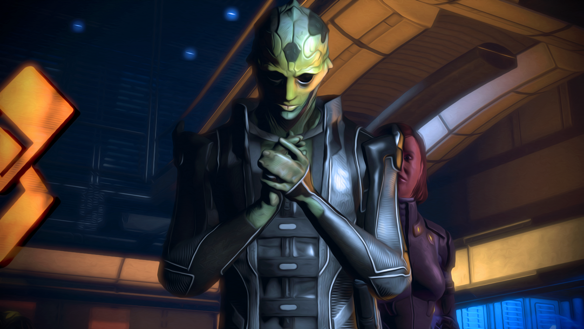 Download Thane Krios Video Game Mass Effect 2 HD Wallpaper by Liku