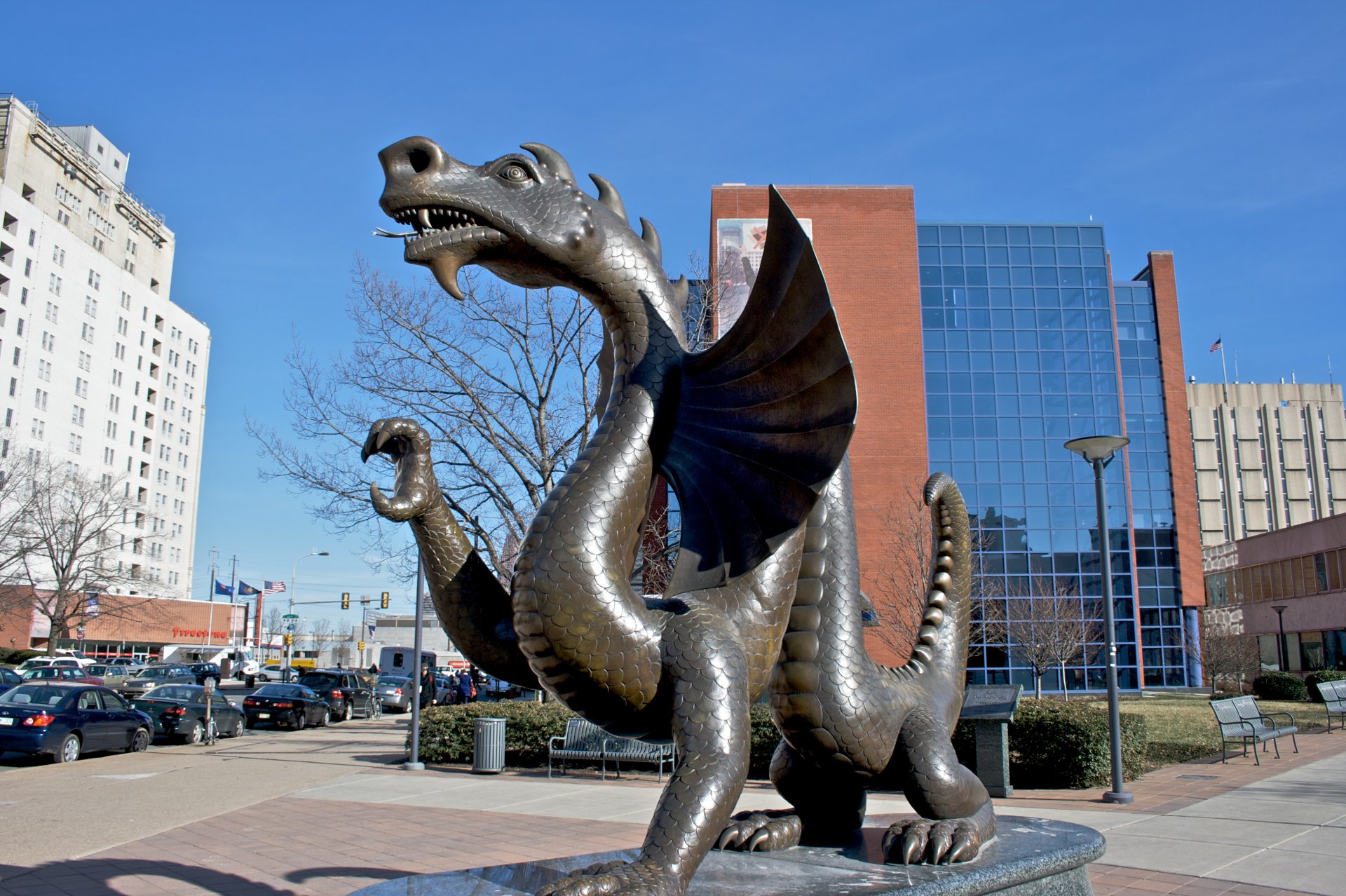 Download Dragon Man Made Statue 4k Ultra HD Wallpaper | 3888x2588 ...