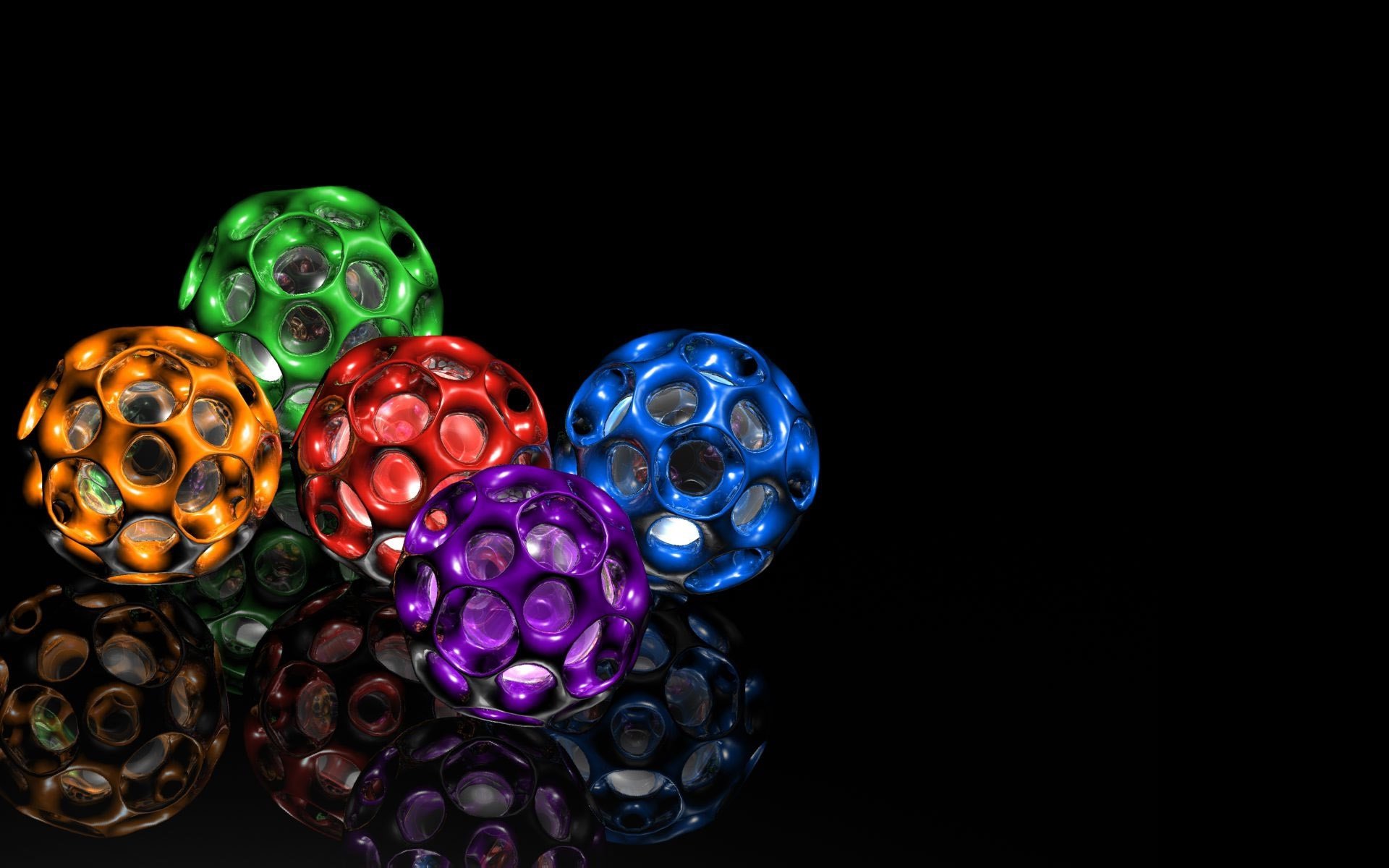 Download CGI 3D Ball Artistic Colors HD Wallpaper