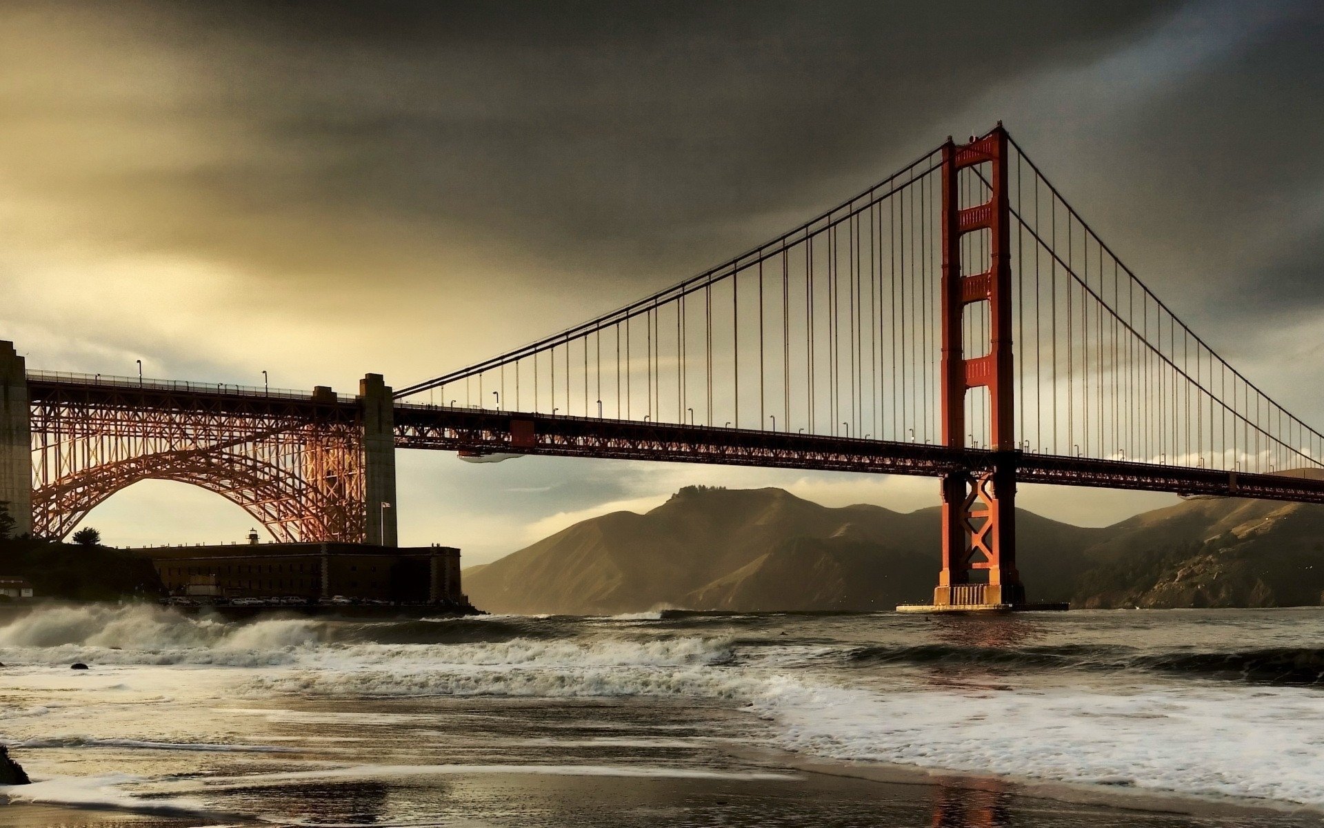 Golden Gate Majesty | HD Bridge Wallpaper | Sunset Span | 1920x1200 ...