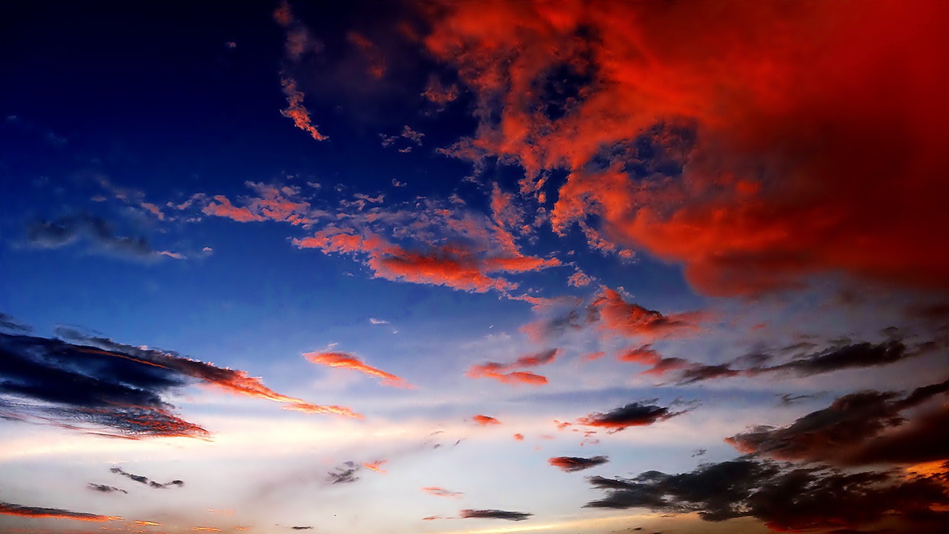 Crimson Dusk Sky - HD Nature Wallpaper | 1920x1080 | Wallpaper Abyss