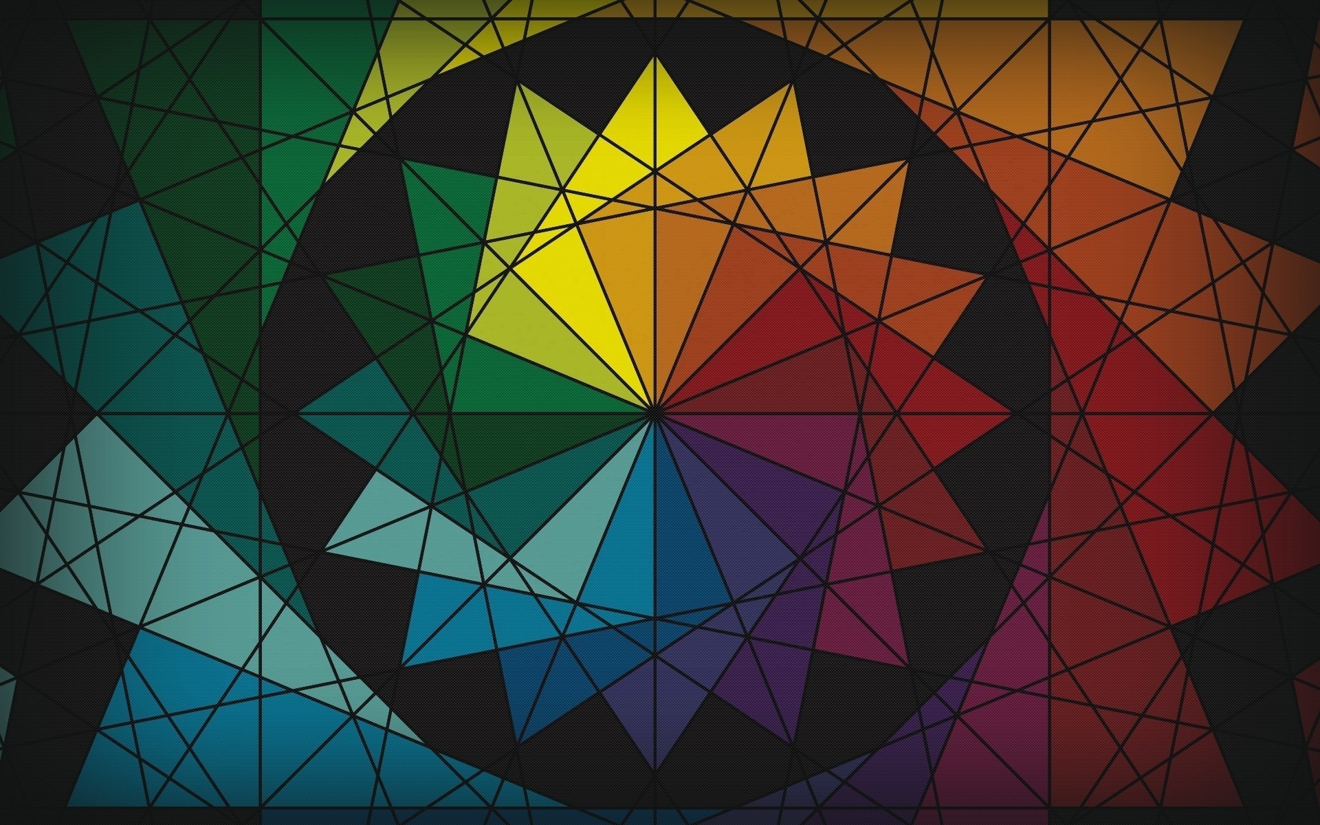 Vibrant Geometry: A Stunning Abstract HD Wallpaper