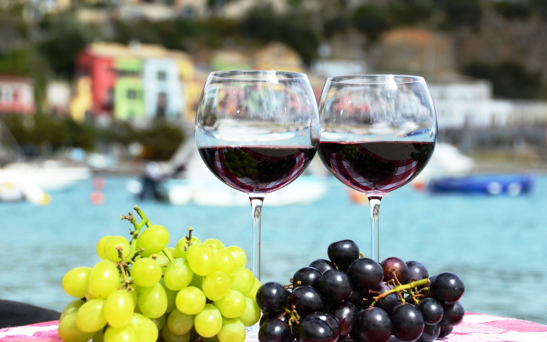 Elegant Wine Pairing: Grapes and Red Wine by the Water's Edge - HD ...