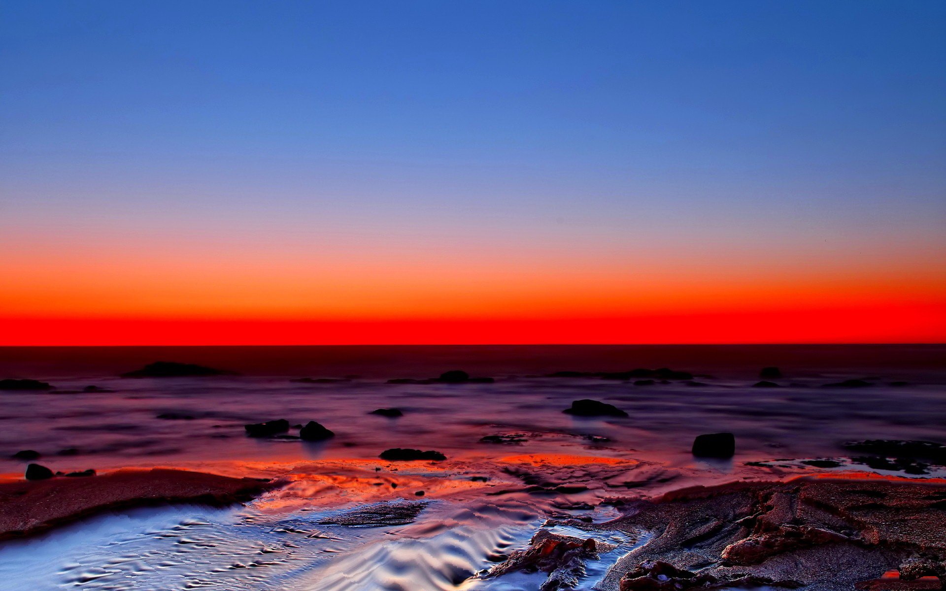 Vibrant Sunset Serenity: HD Nature Wallpaper | 1920x1200 | Wallpaper Abyss
