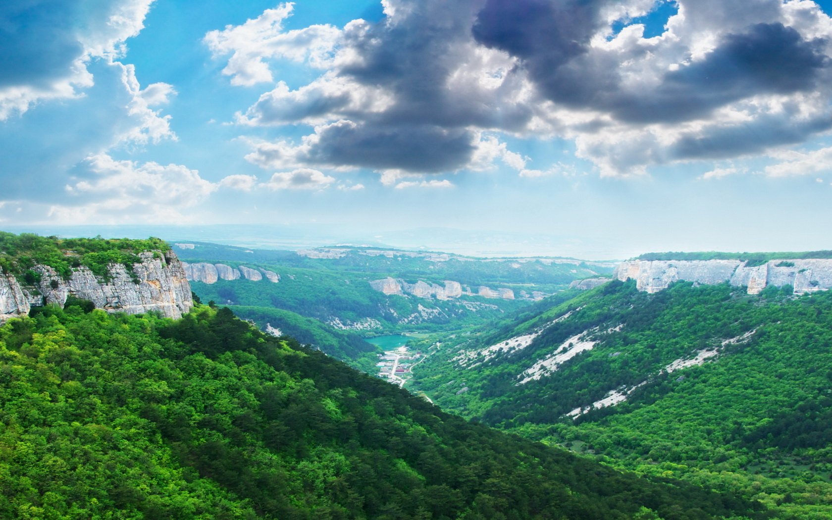 Emerald Mountain Vista — HD Nature Wallpaper | 1680x1050 | Wallpaper Abyss