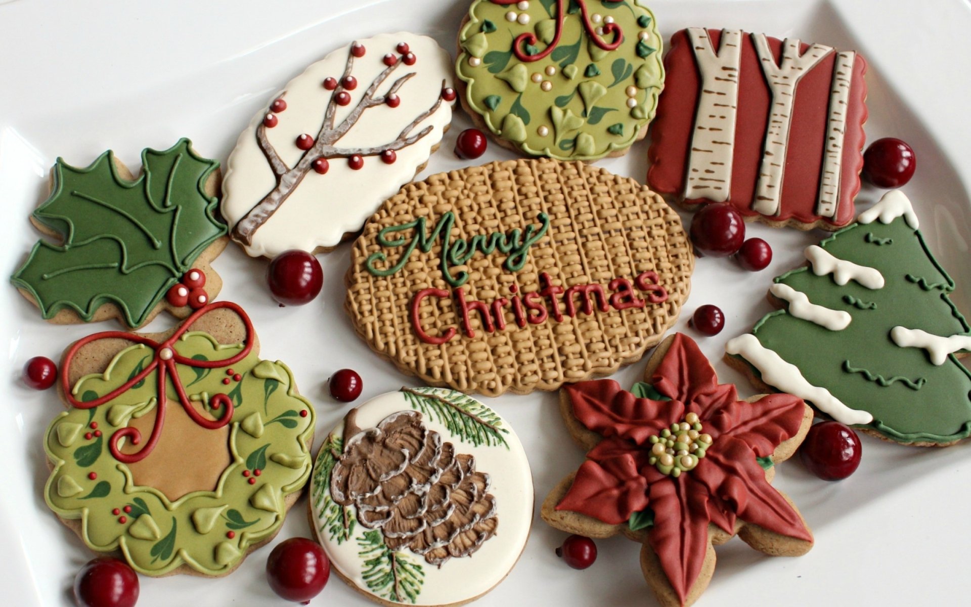 HD Wallpaper: Merry Christmas Gingerbread Cookies Delight