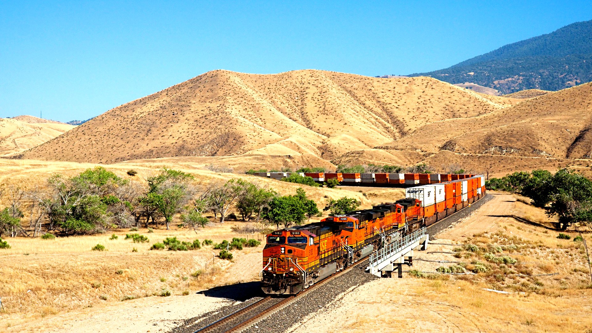 HD Wallpaper of a Train Journey Through Scenic Landscapes