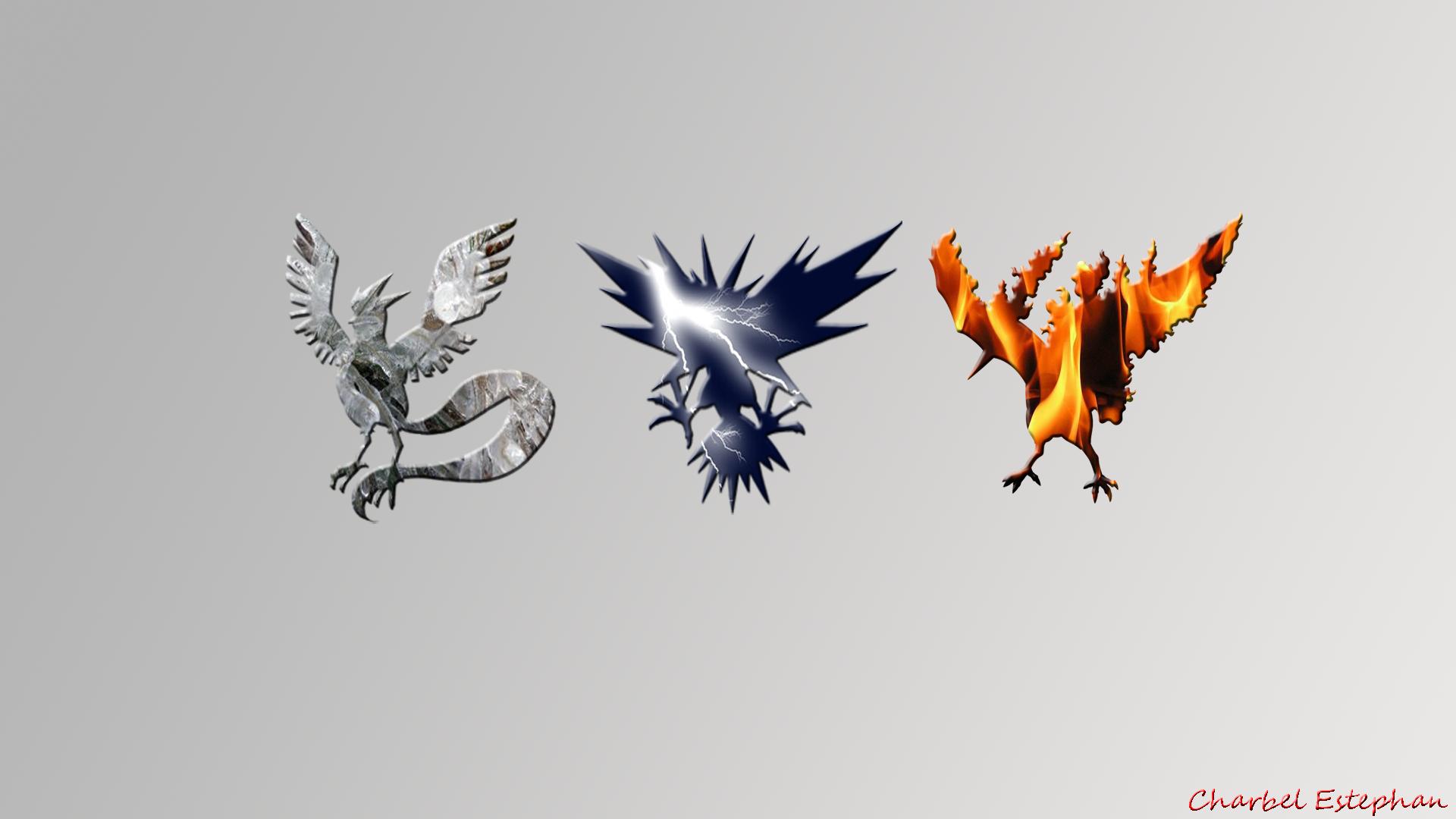Legendary Pokémon Trio HD Wallpaper: Articuno, Zapdos & Moltres in ...