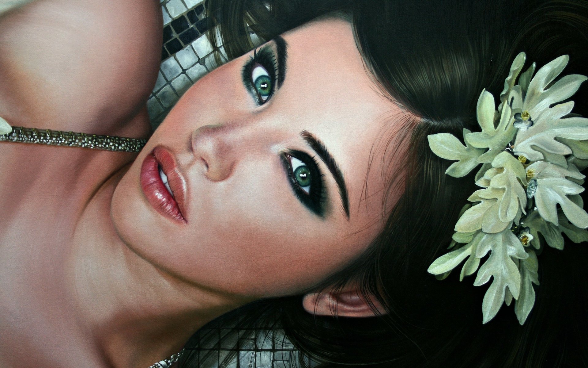 Radiant Elegance: HD Portrait of a Woman's Alluring Face | 2880x1800 ...