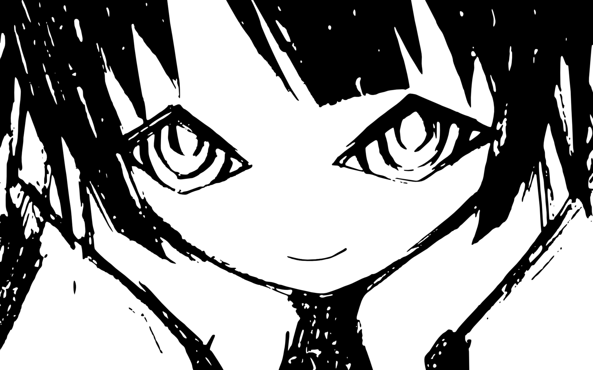 Monogatari Noir — Monochrome Gaze (HD Wallpaper) by Hajime Ueda