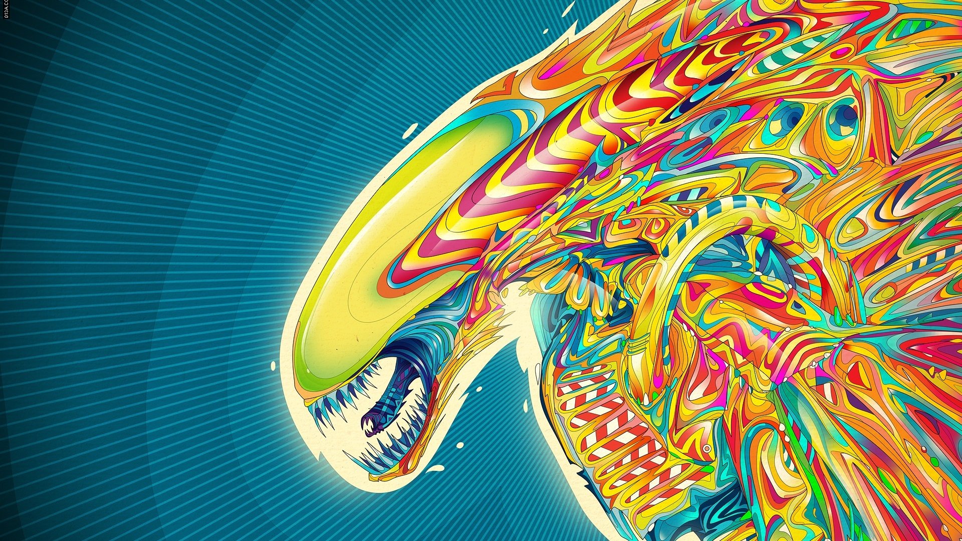 Vibrant Sci-Fi Alien HD Wallpaper