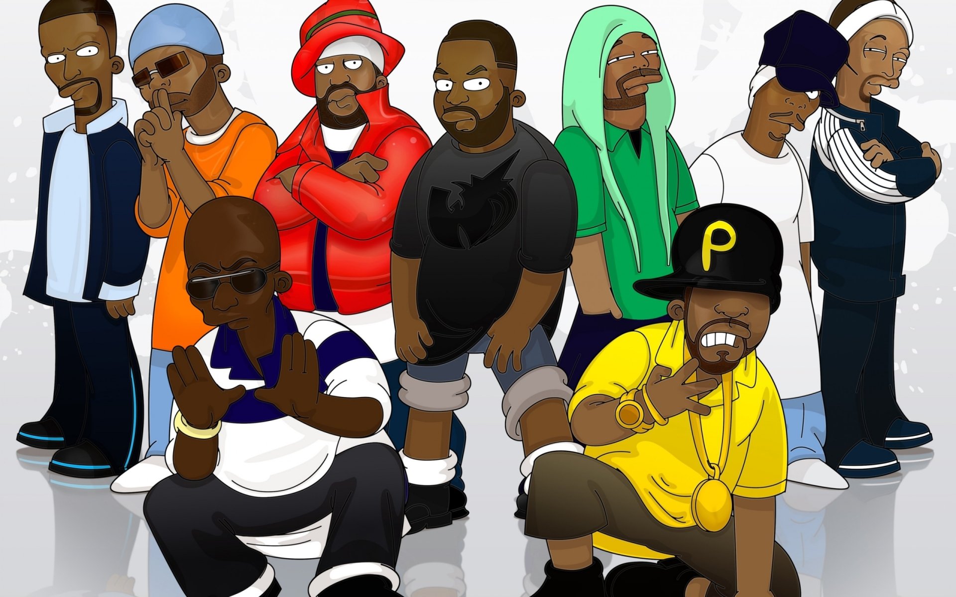 Hip-Hop Legends Reimagined: HD Simpsons TV Show Wallpaper